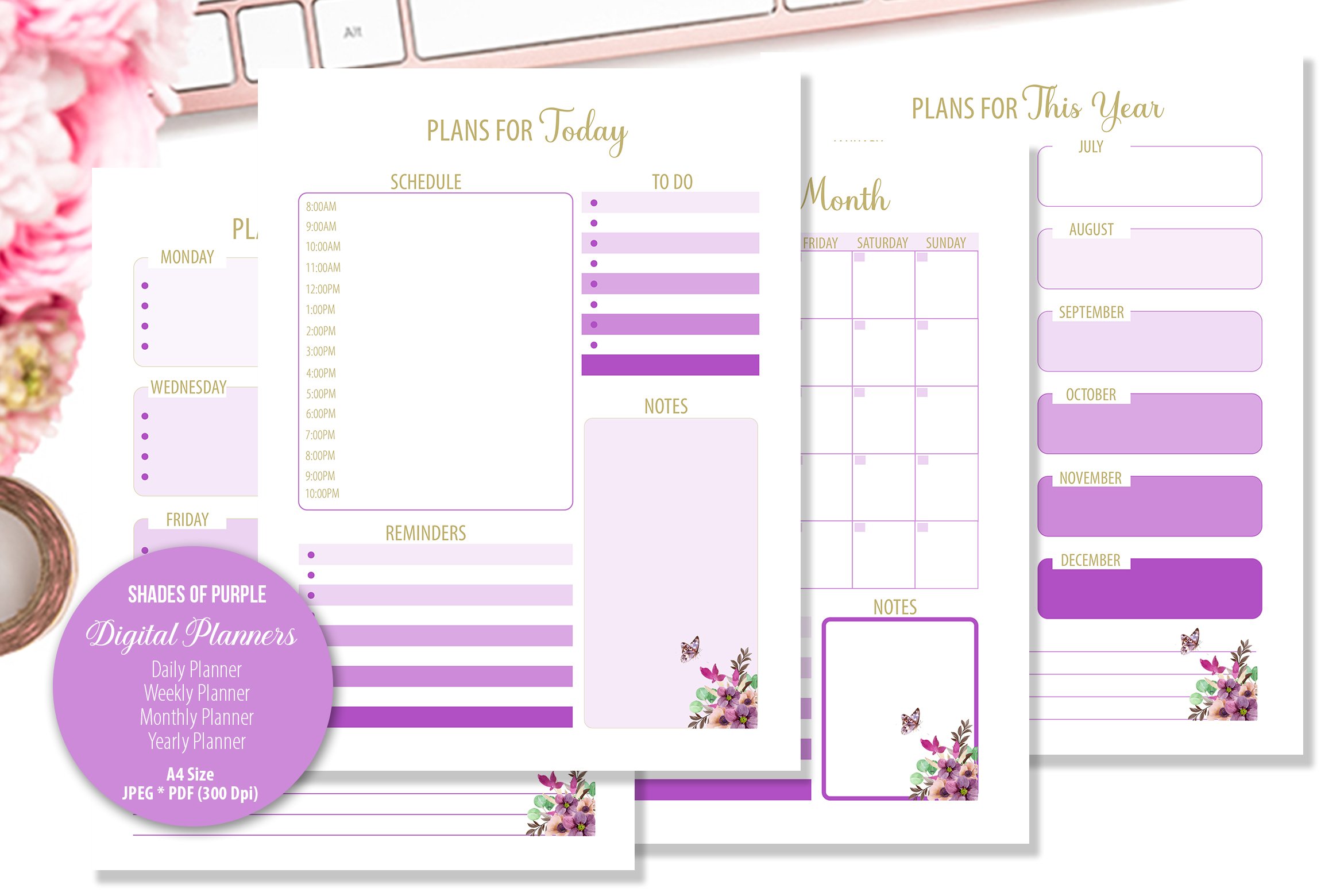 Shades of Purple Digital Planner