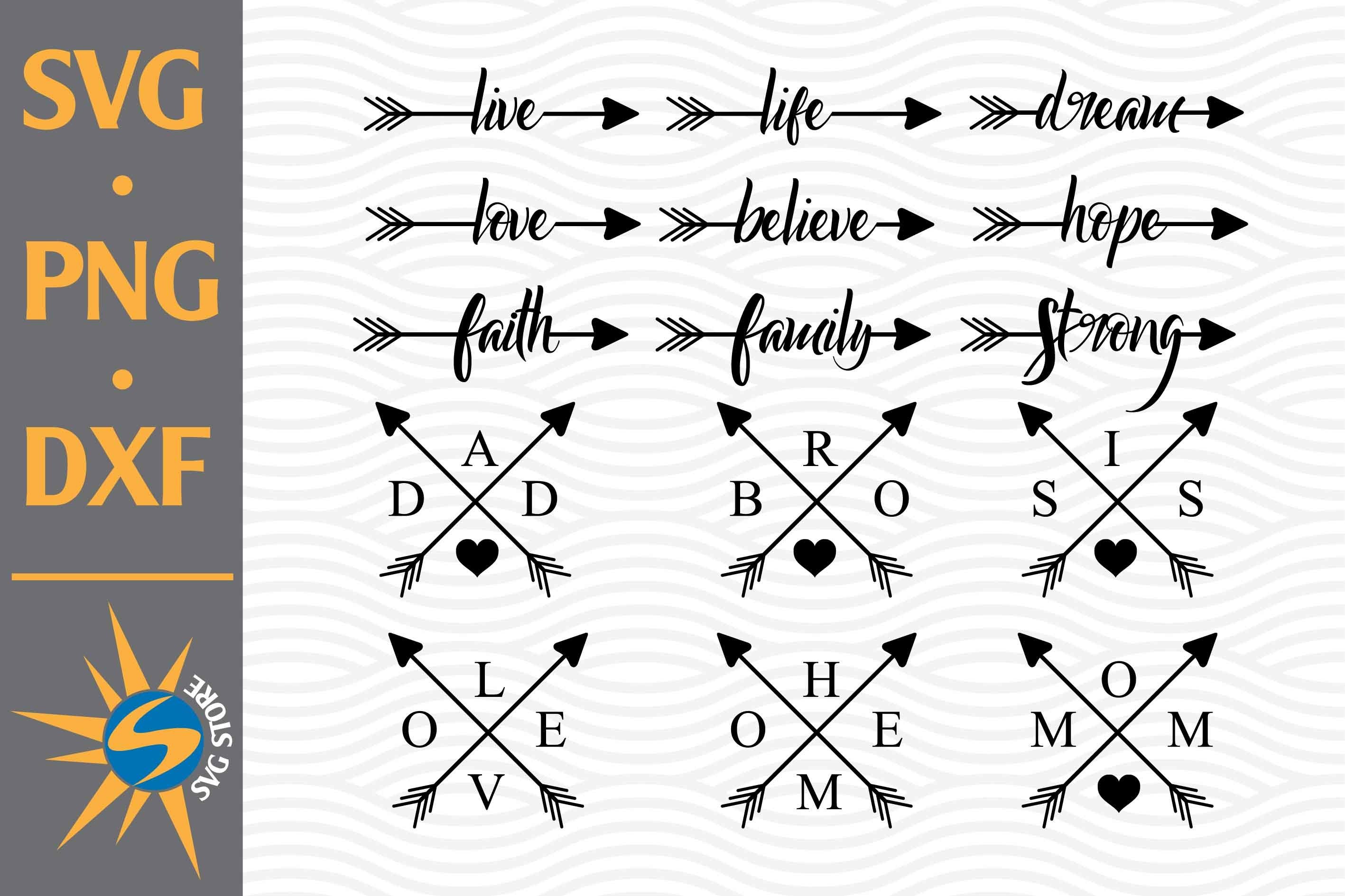 Arrow Quotes SVG, PNG, DXF Digital Files Include (855670) | SVGs ...
