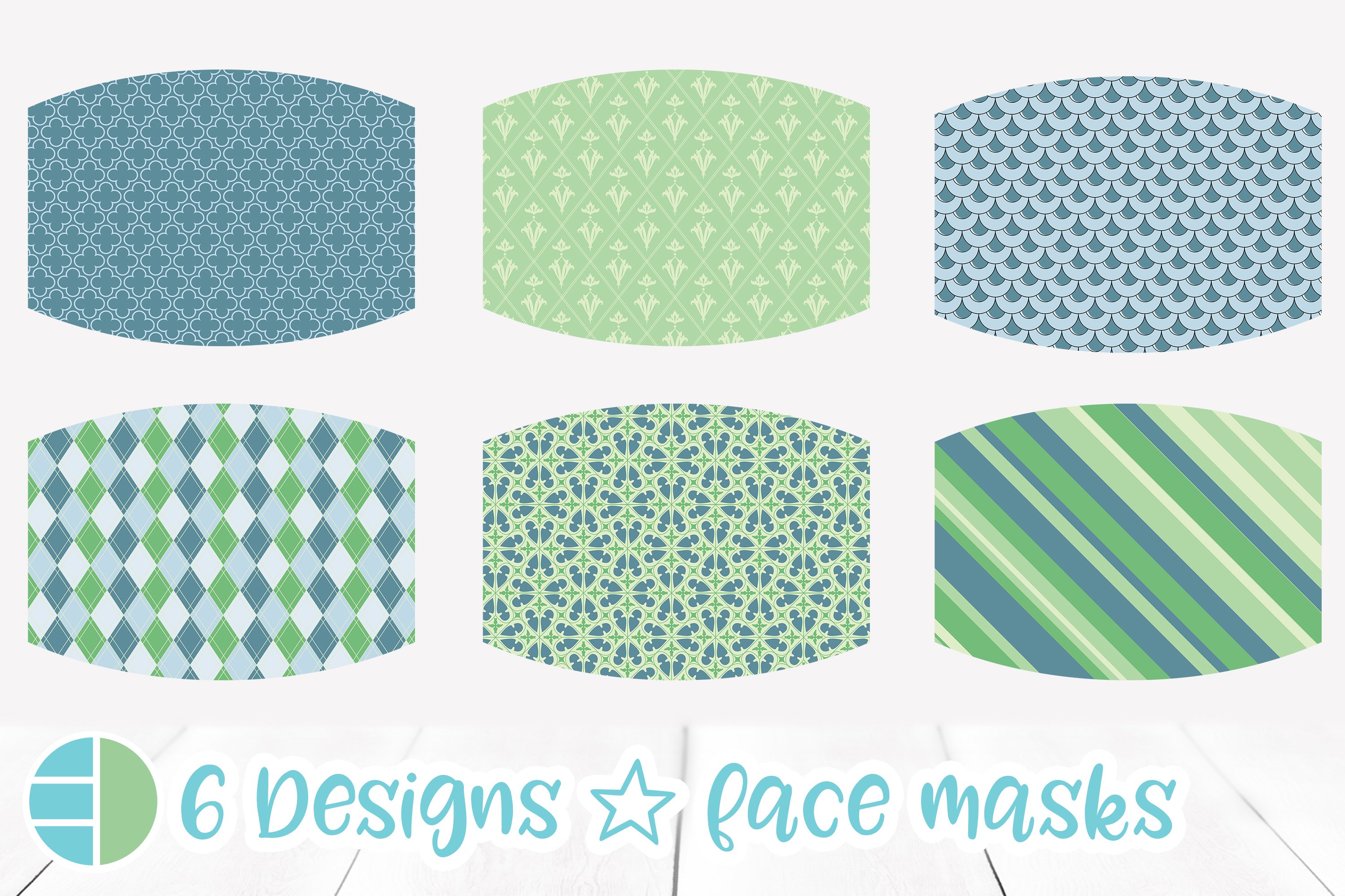 Face Mask - Sublimation Bundle Designs - Mask Pack Template (1341790 ...