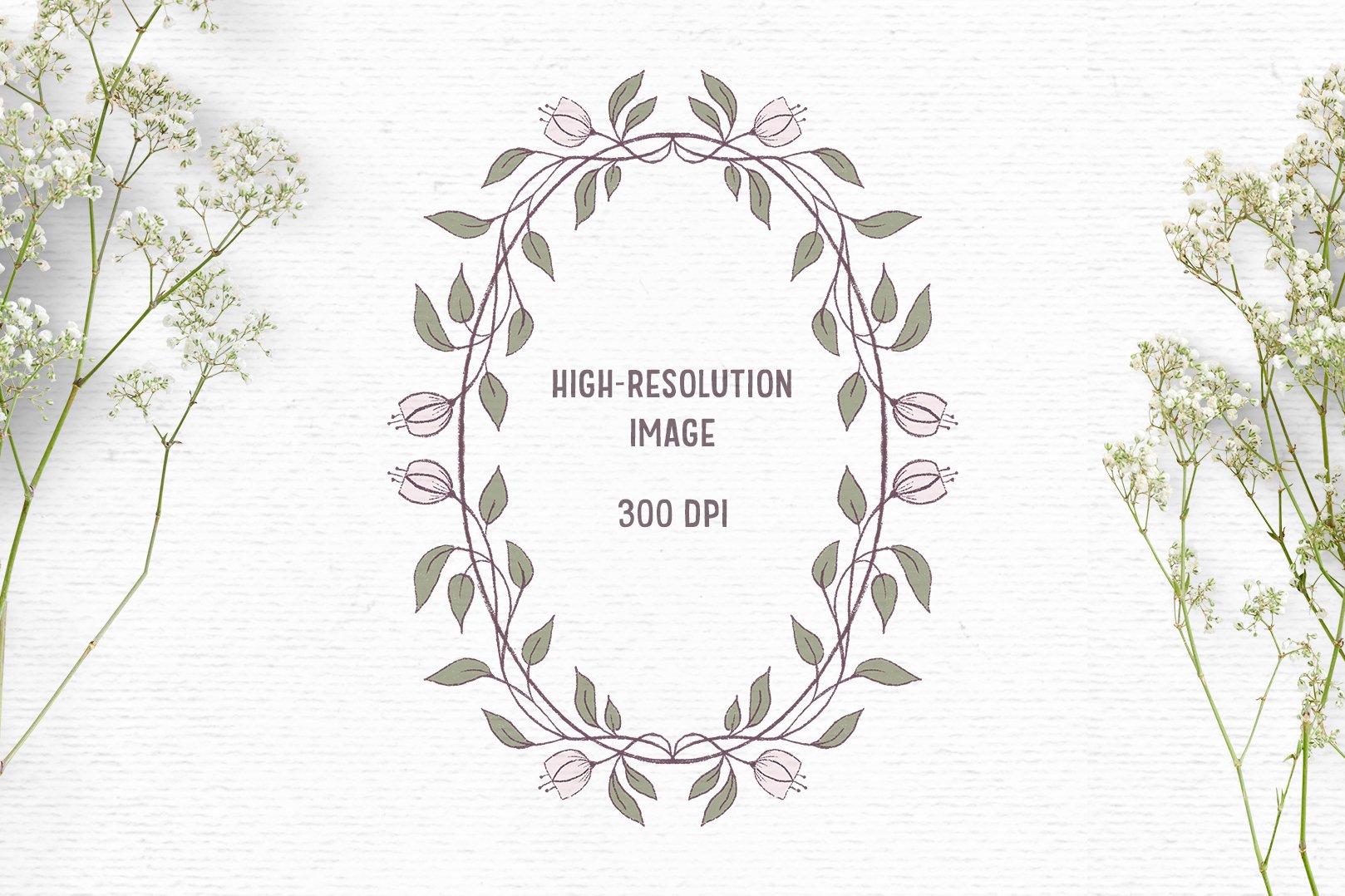 Hand-drawn floral clipart, wildflower clipart, boho clipart (556928 ...