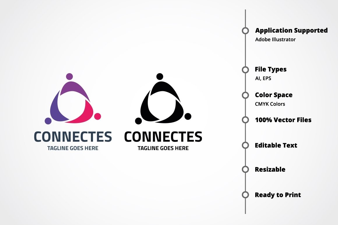 Connecties Logo (676015) | Logos | Design Bundles