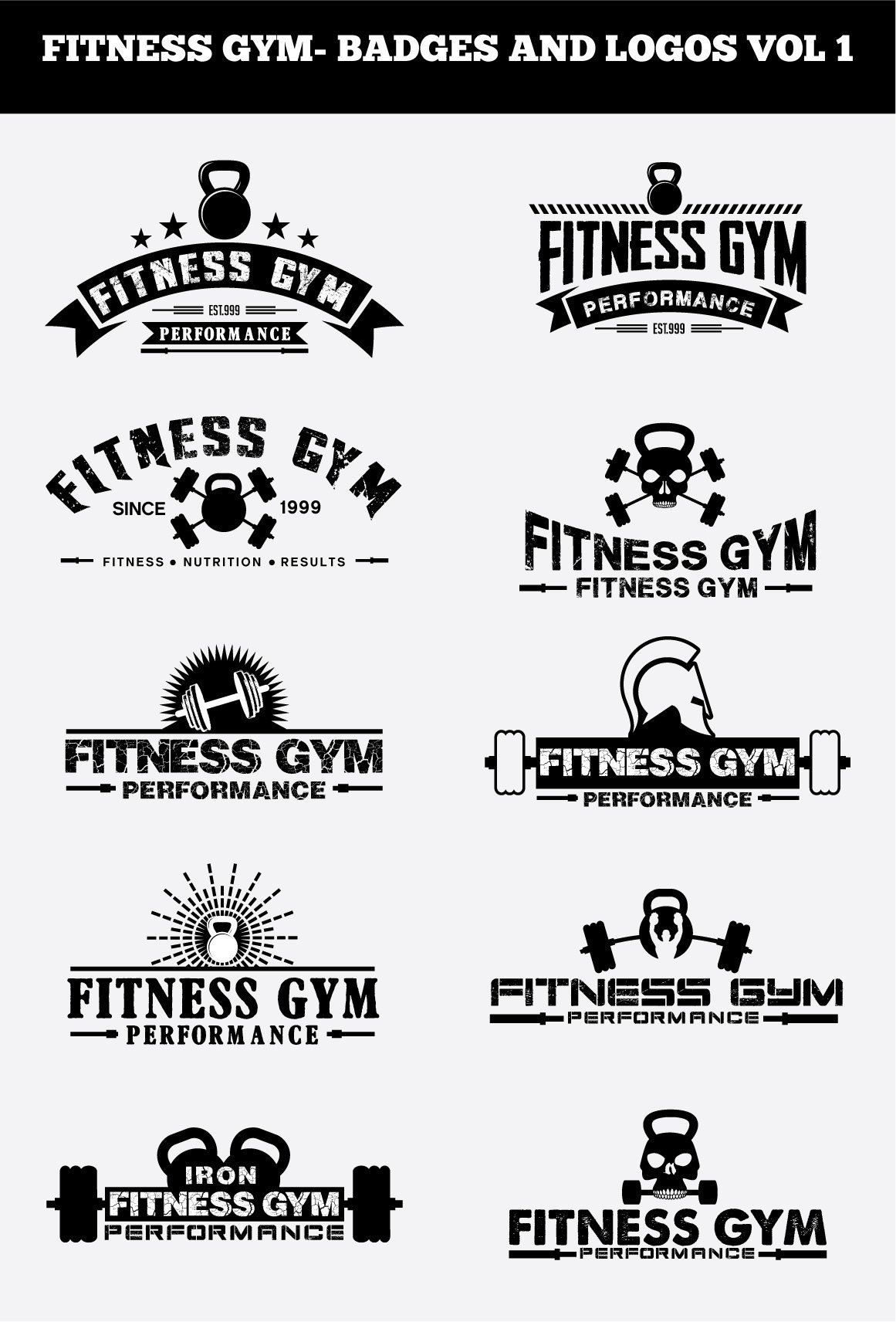 Fitness Gym - Labels & Badges (74115)