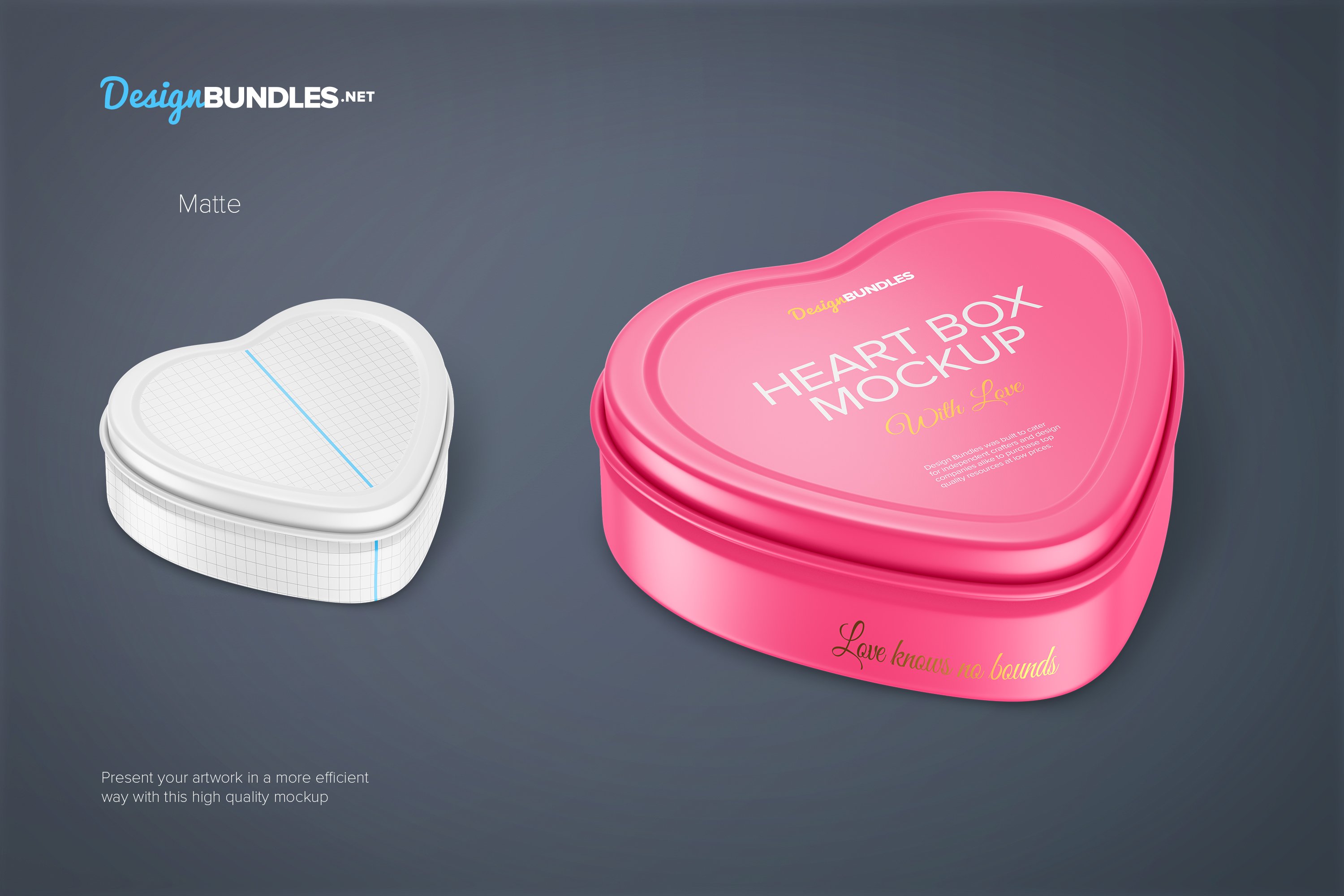 Heart Shape Box Mockups
