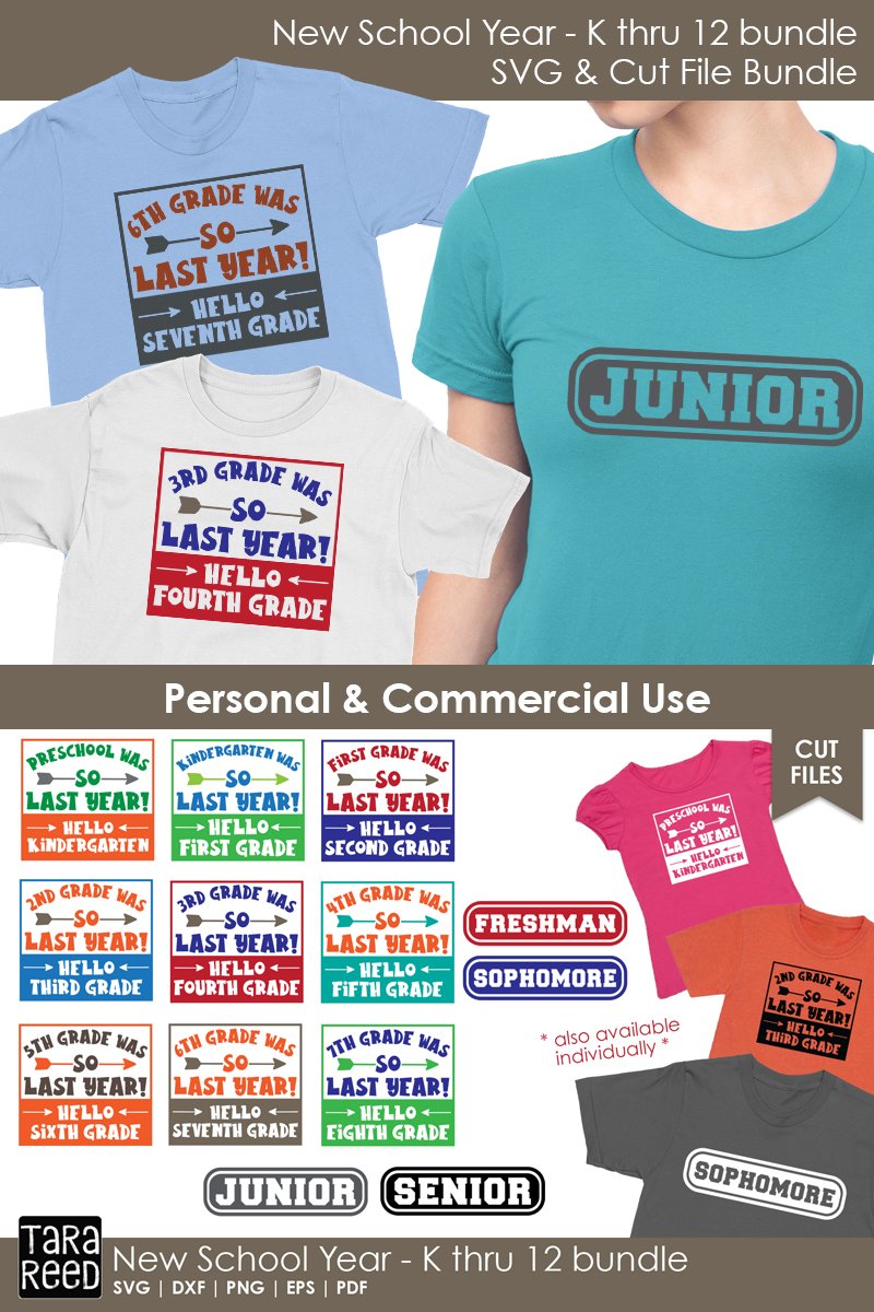 Back to School - Kindergarten thru 12 - SVG and Cut Files (280821 ...