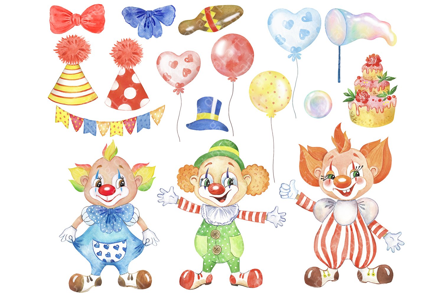 Birthday Clown Clipart