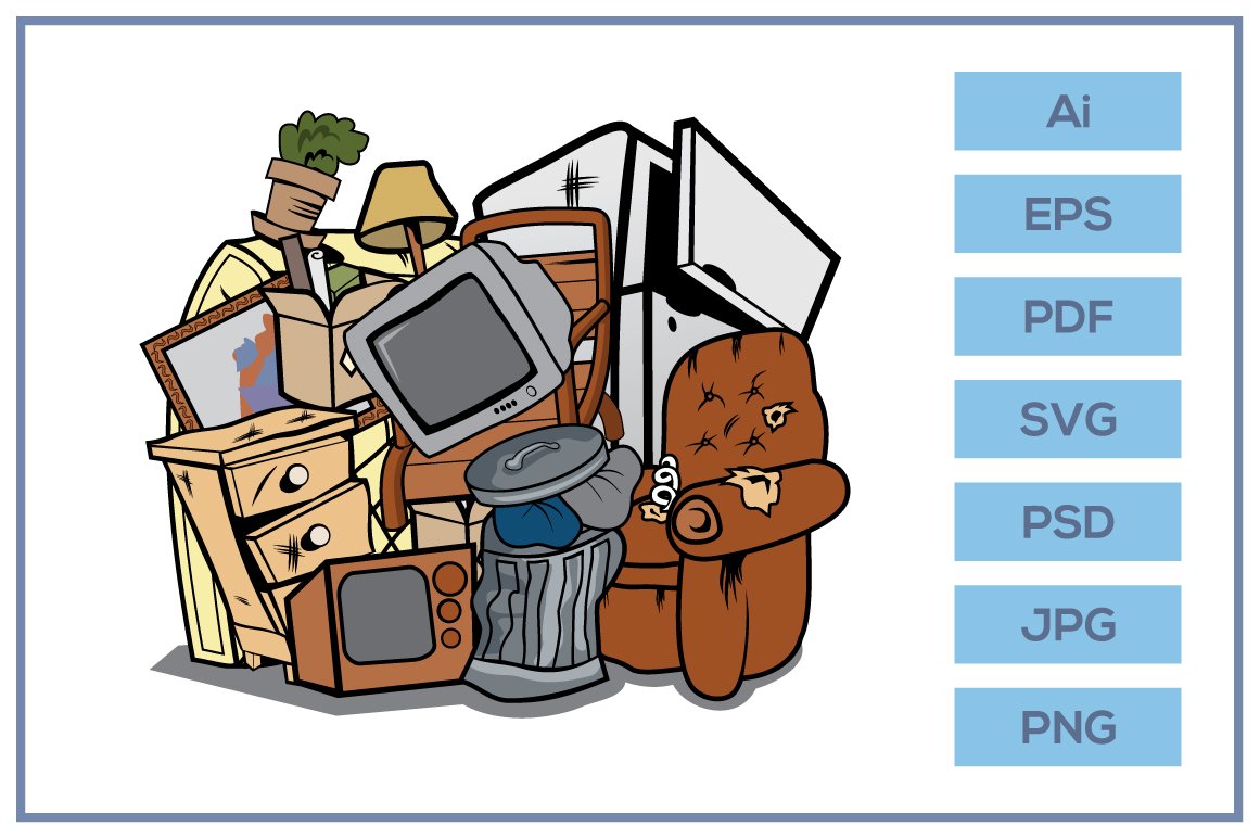 House junk cartoon design (430068) | Illustrations | Design Bundles