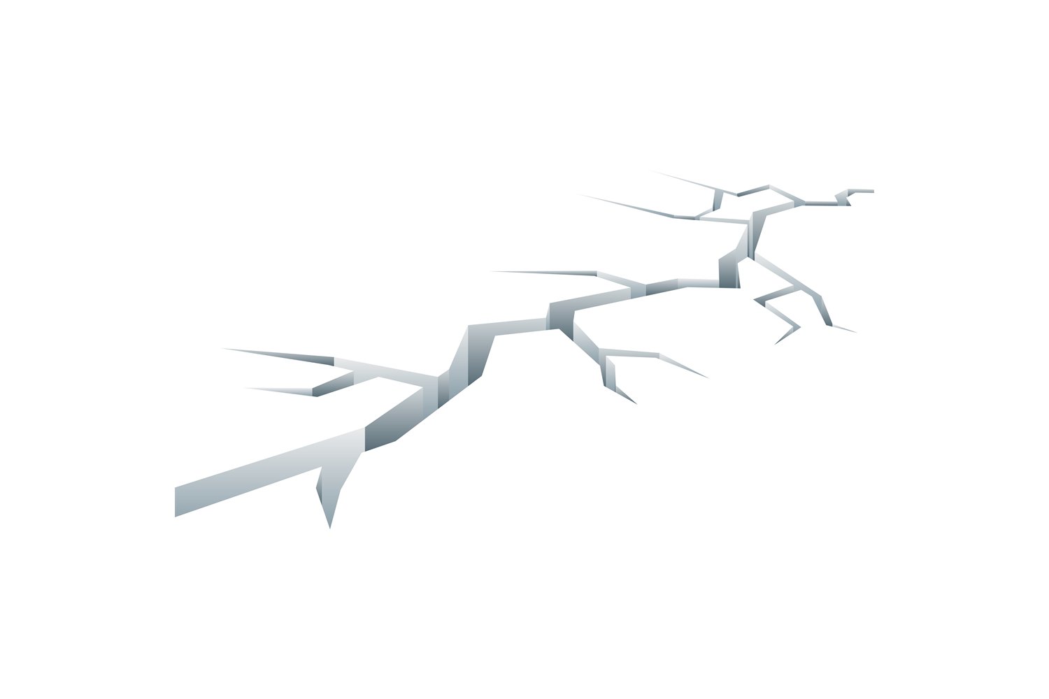 Cartoon cracked concrete ground (791079) | Illustrations | Design Bundles