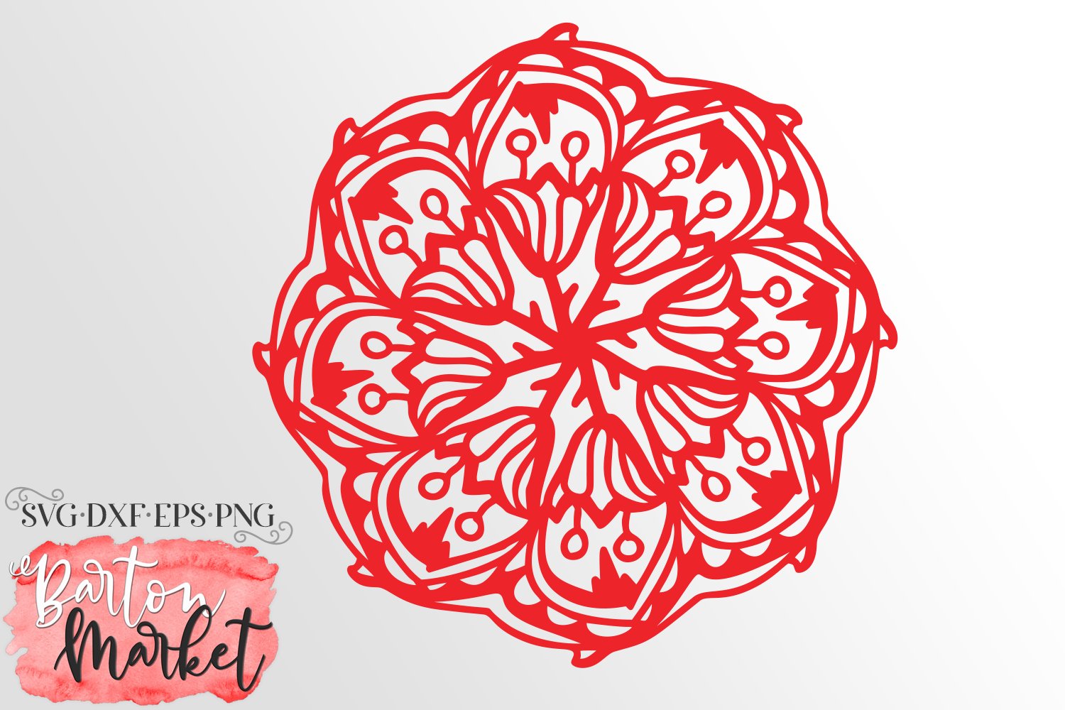 Tulip Mandala Illustration (552571) | Cut Files | Design Bundles