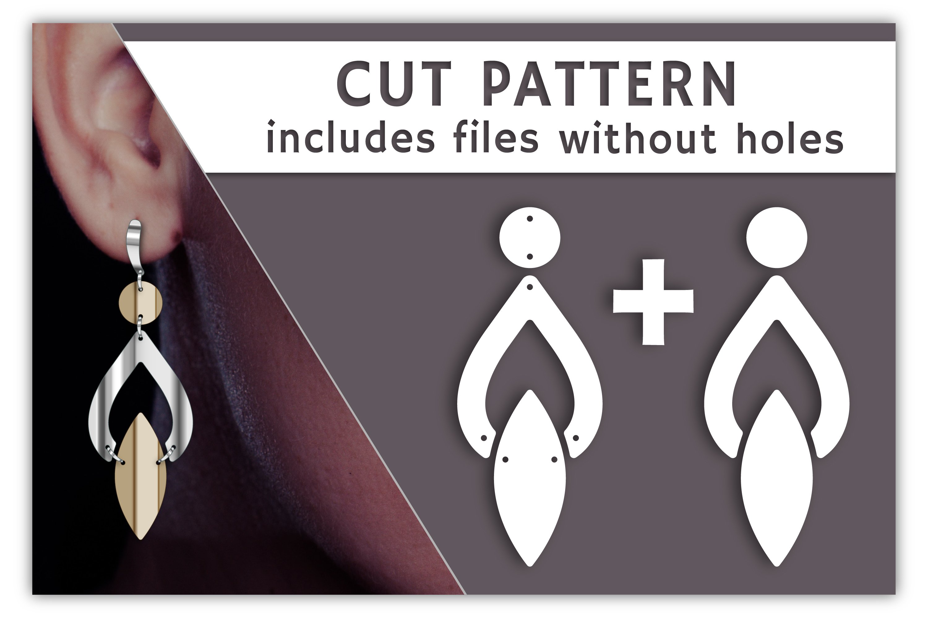 15 Dangle earrings SVG files for Cricut Faux leather (1143898) | Cut ...