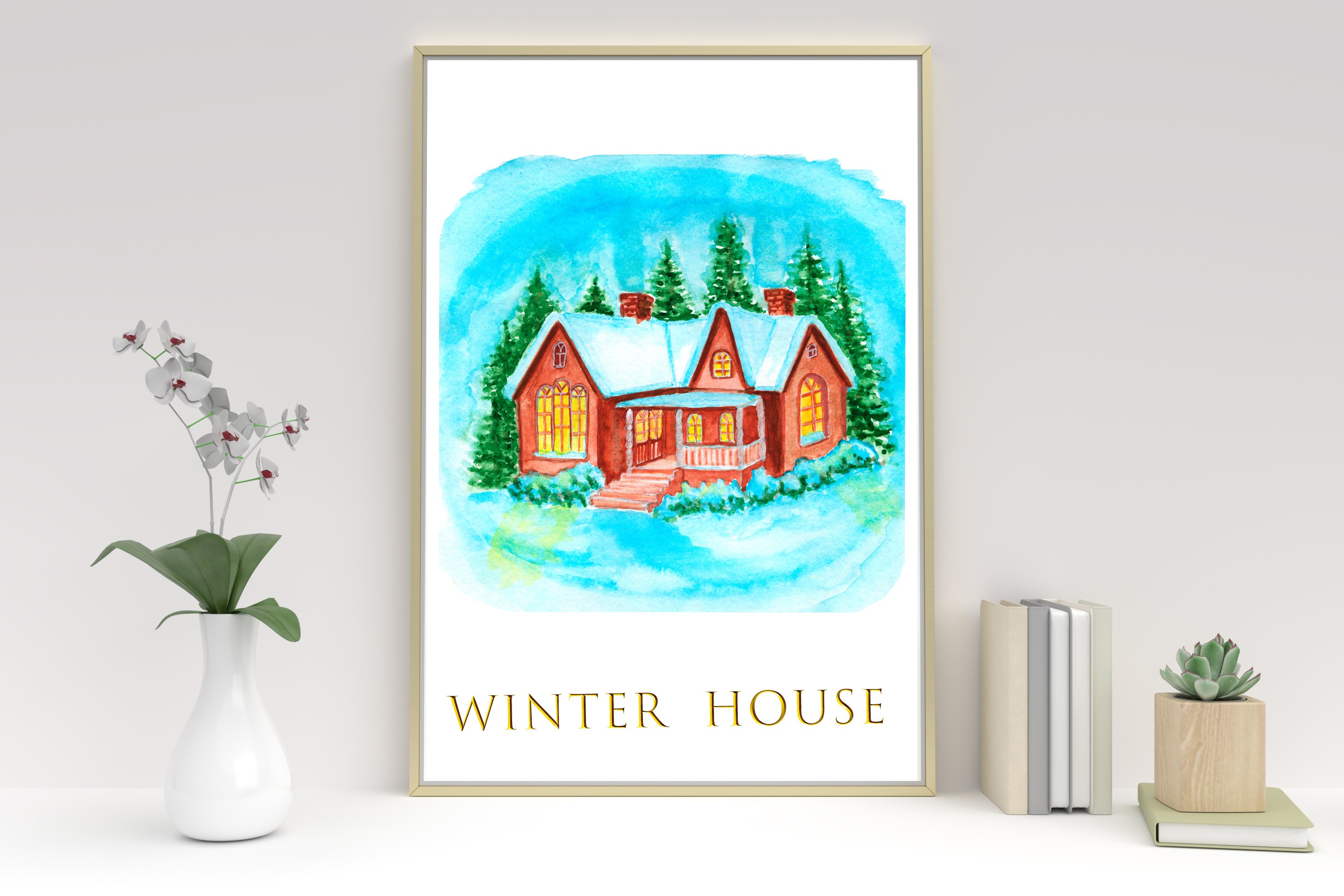 House winter holiday ,winter decor ,art winter canvas home (1106472 ...