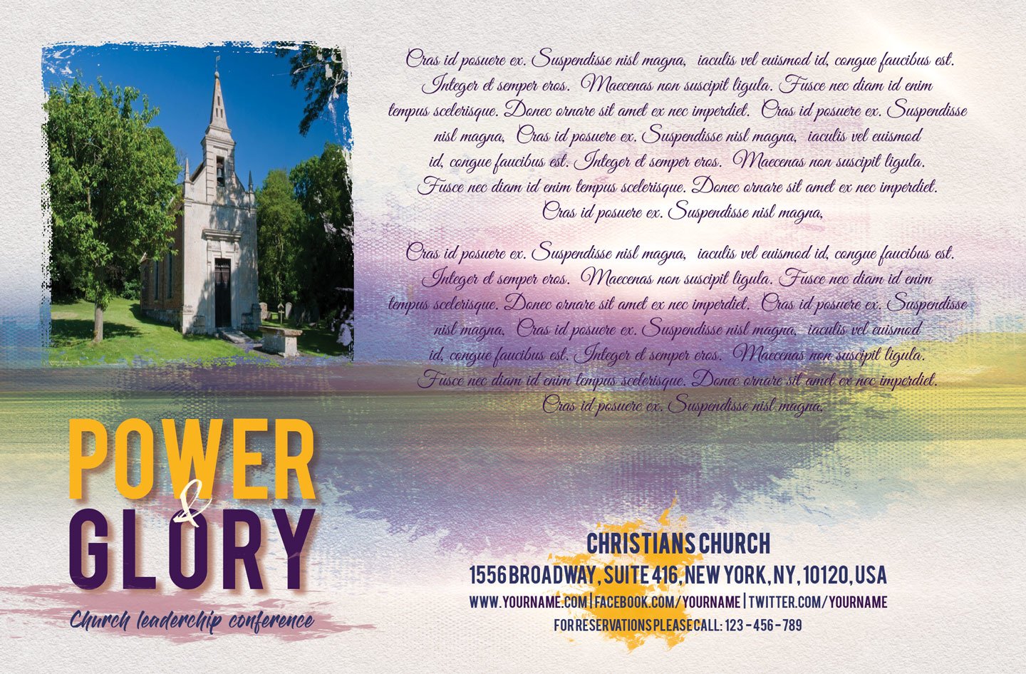 Glory And Power Church Flyer (162594) | Flyers | Design Bundles