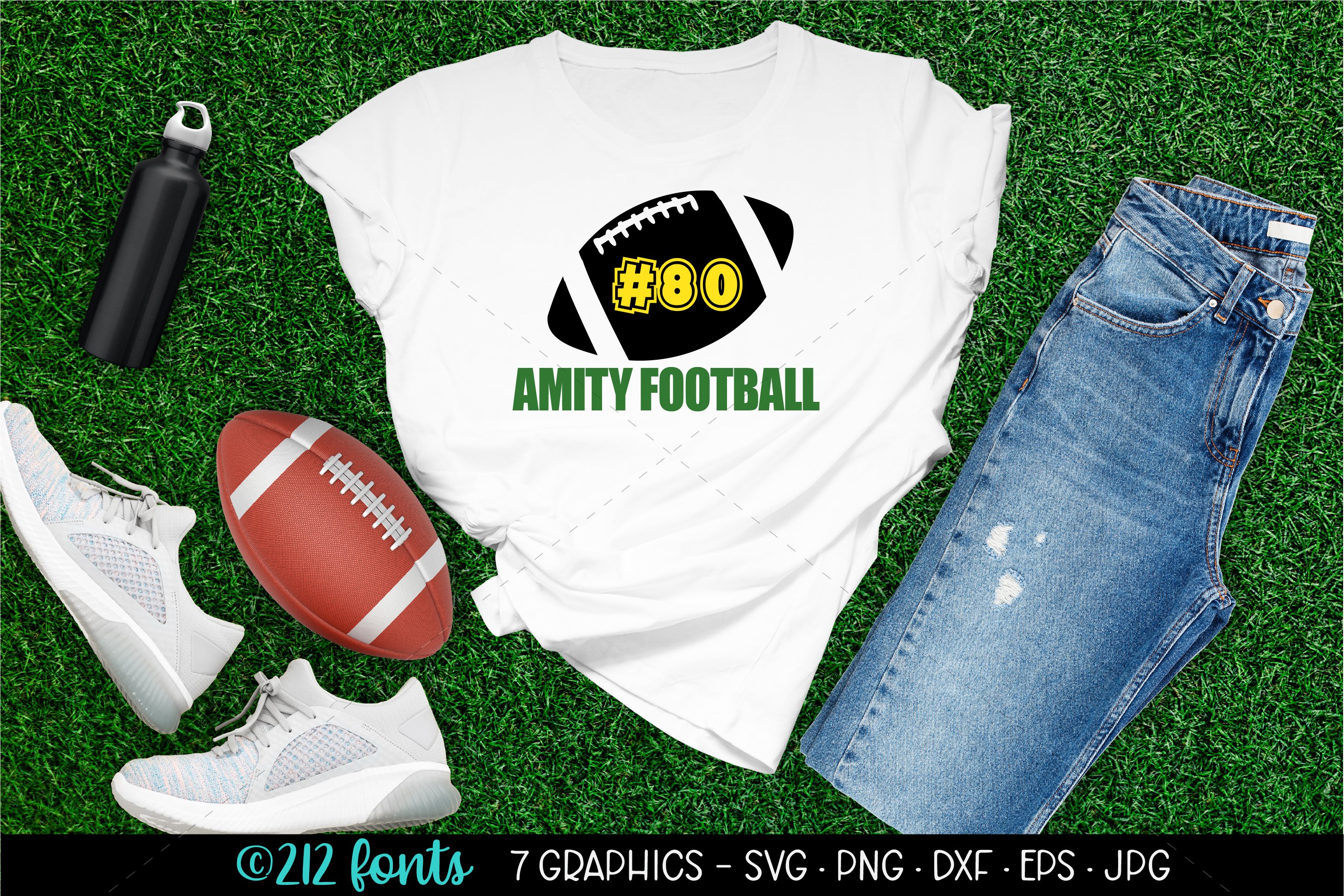 Football Graphic Silhouette Clip Art Cut Files DXF PNG SVG (786559 ...