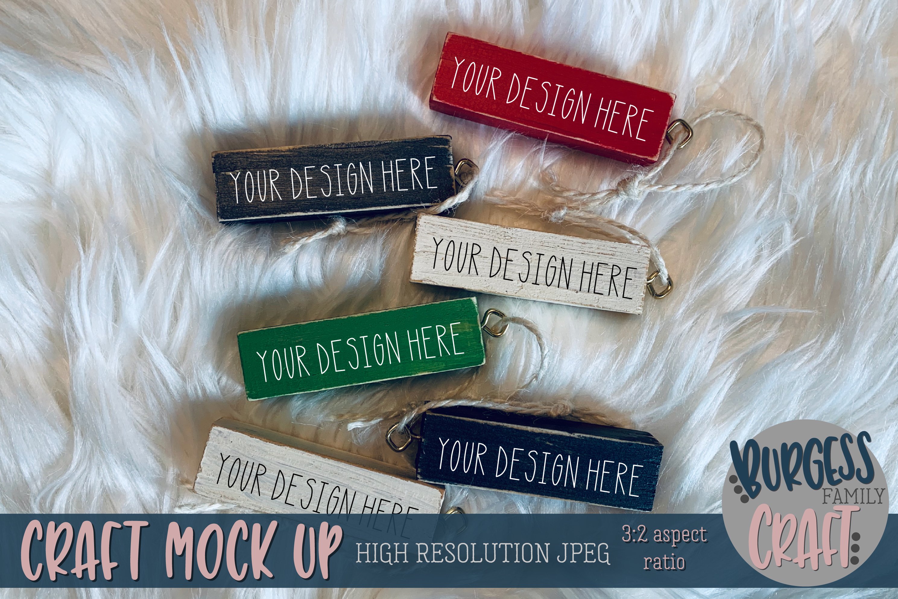 Block ornaments2 Craft mock up |High Res JPEG (383581) | Craft Mockups ...