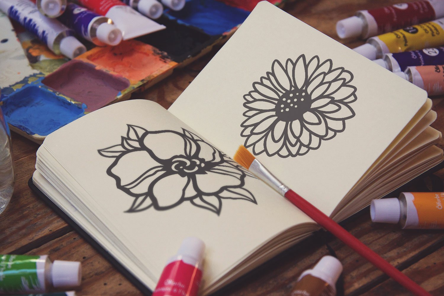 Realistic Papercut Flowers - 15 items