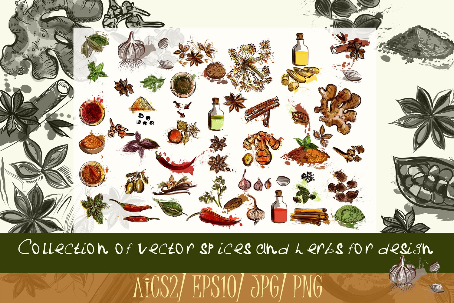 Collection of spices (94124) | Illustrations | Design Bundles
