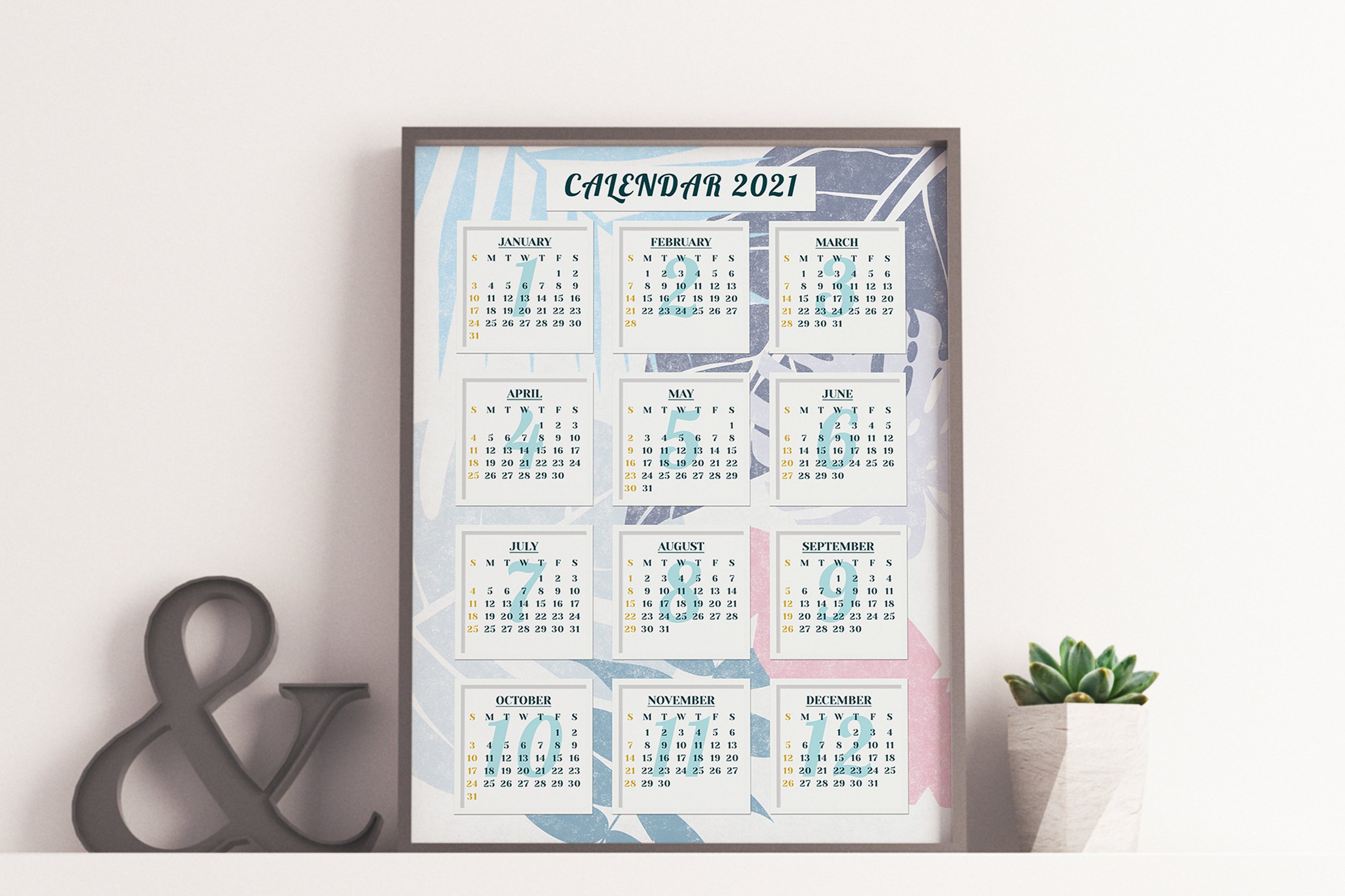 Poster Calendar 2021 - Vol.01 (1077852) | Customizable Templates ...
