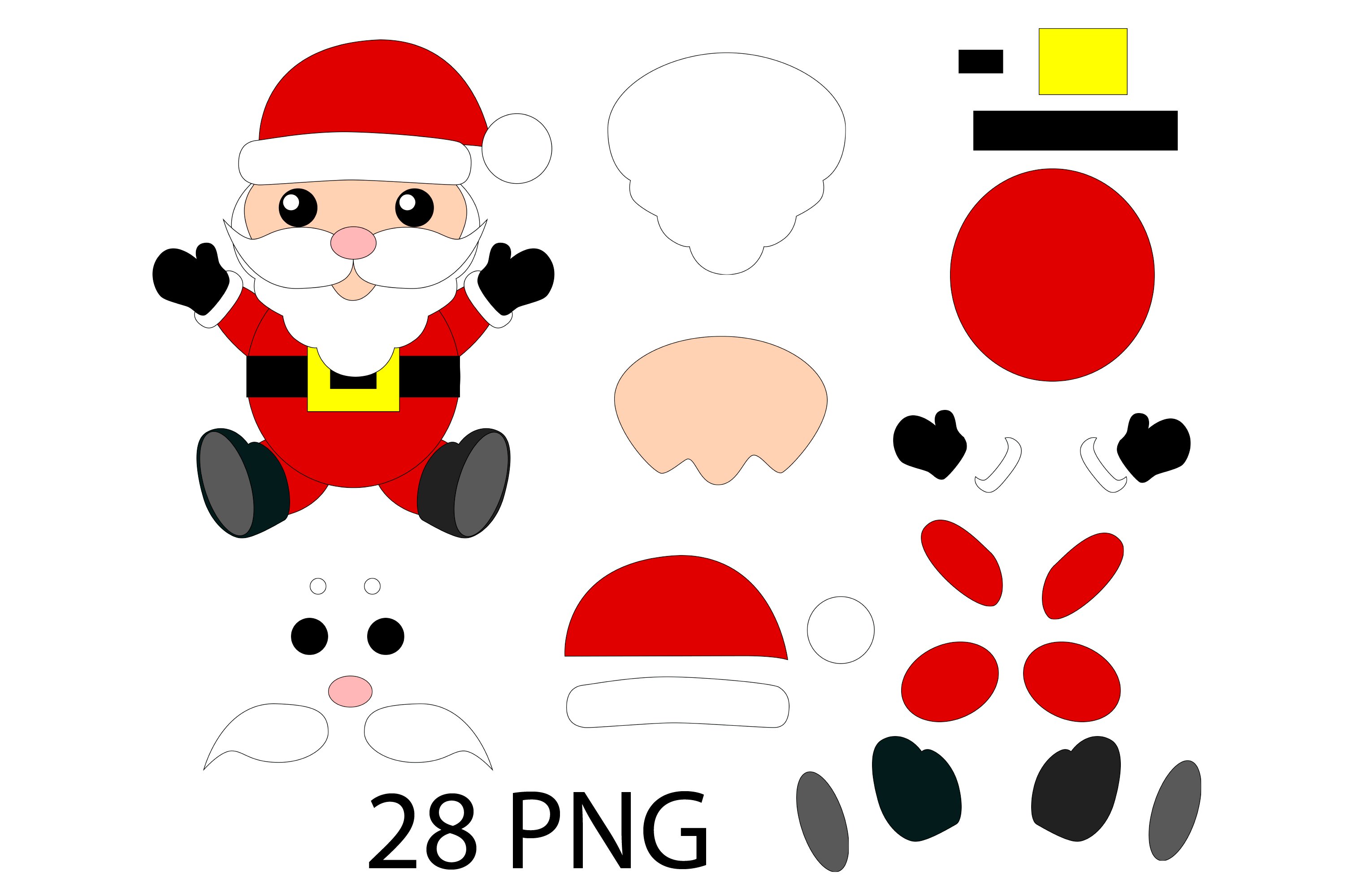 Build santa DIY Christmas decor svg Cut File silhouette. (1032828 ...