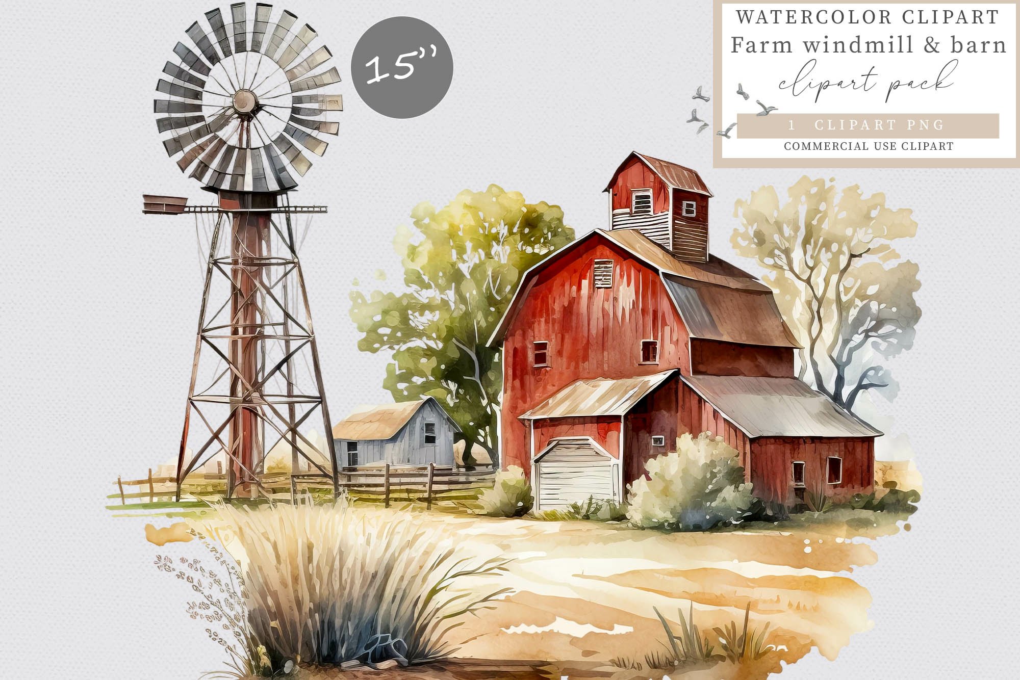 Farm Windmill Clipart