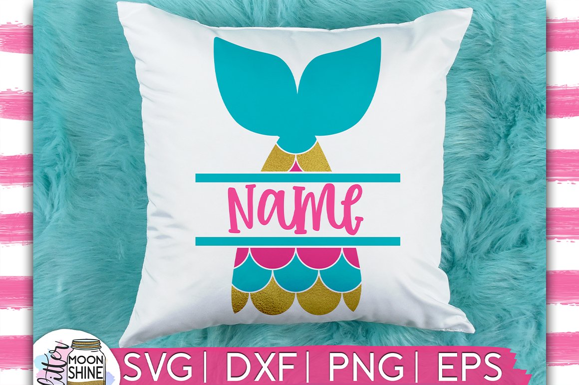 Mermaid Monogram Frame SVG DXF PNG EPS Cutting Files (571737) | SVGs ...