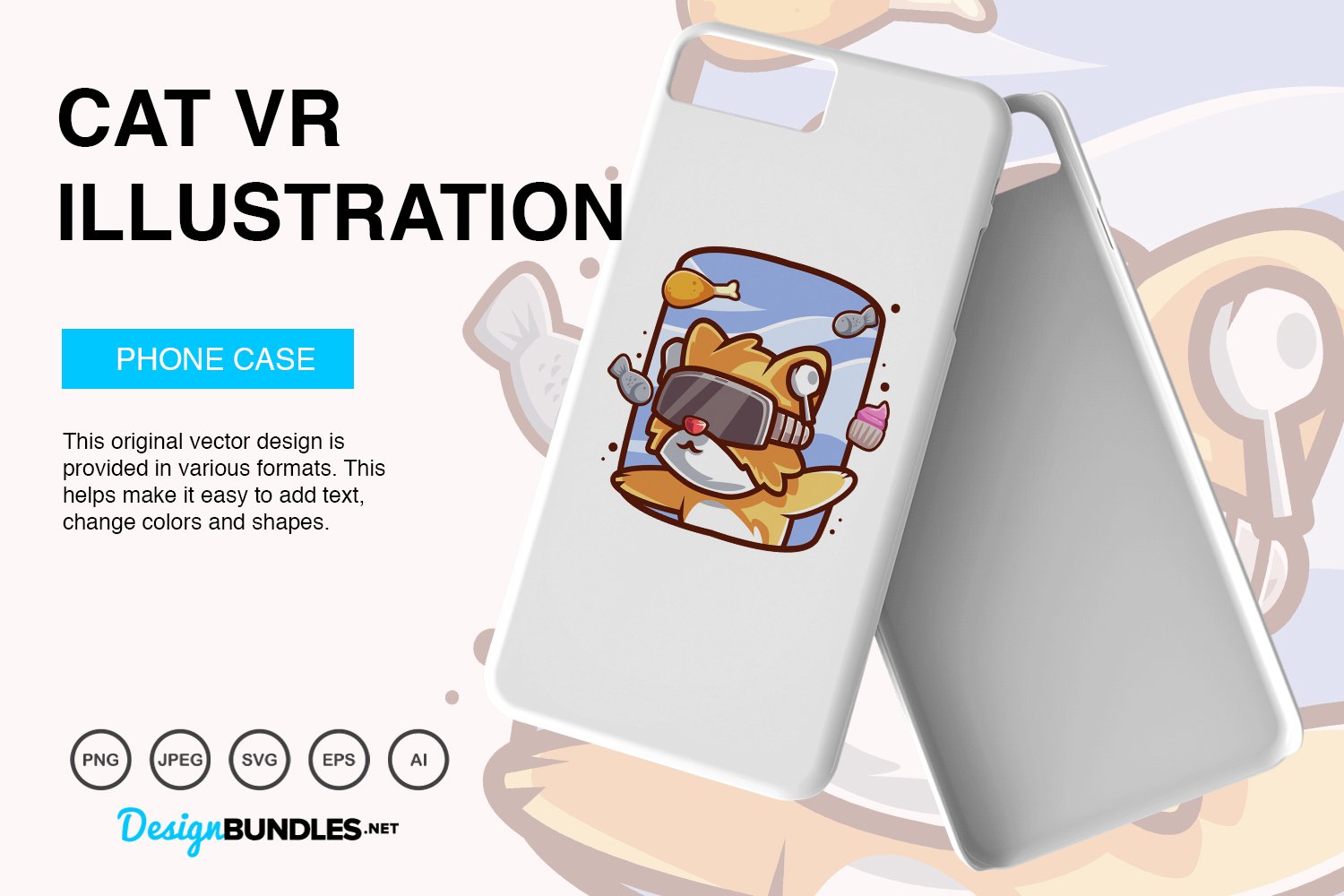 Cat VR Vector Illustration
