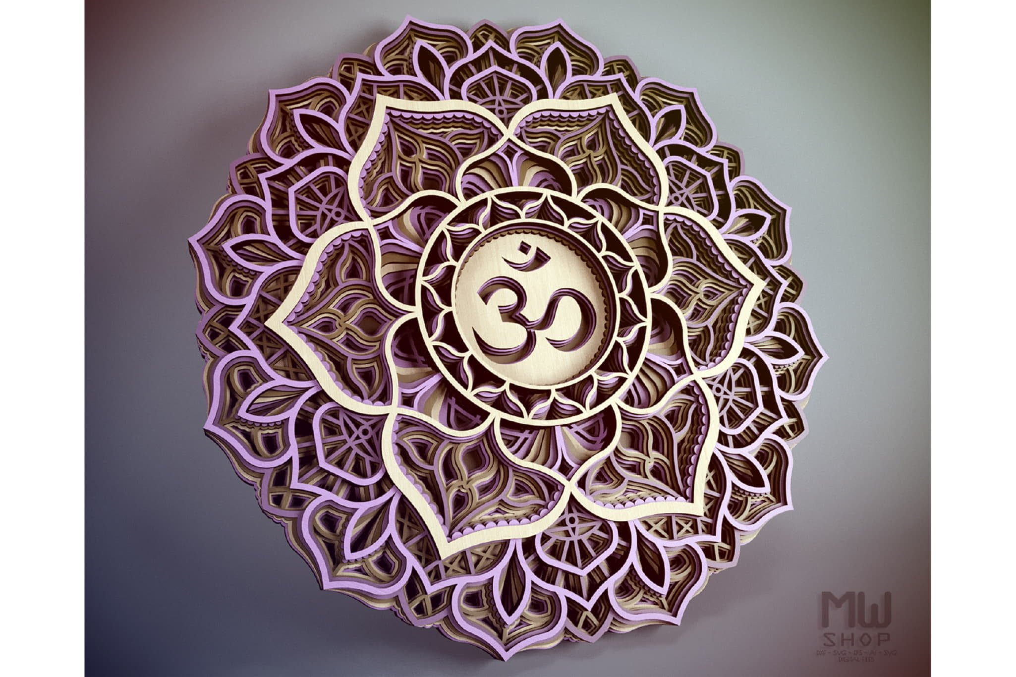 The 7 Chakras Mandala Bundle, Layered Mandala for Laser cut (582567 ...