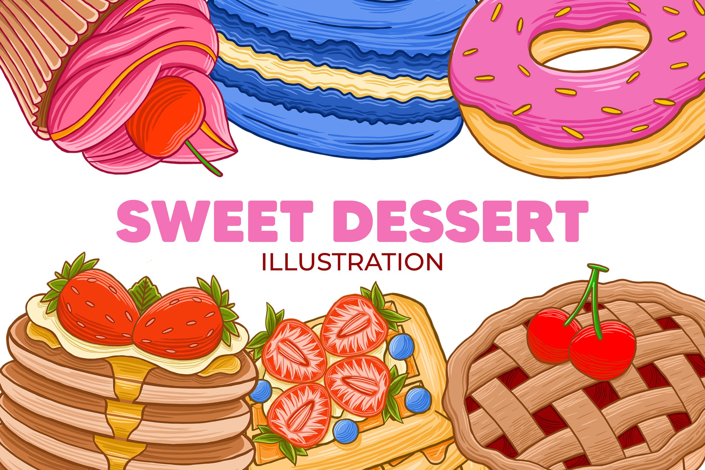 Sweet Dessert (1027784) | Elements | Design Bundles