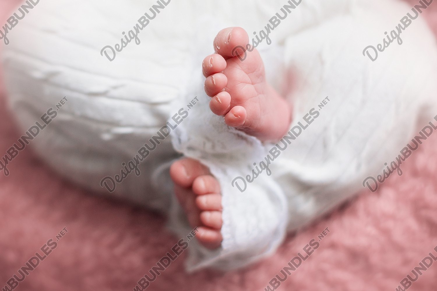 Photo of a newborn baby feet close-up