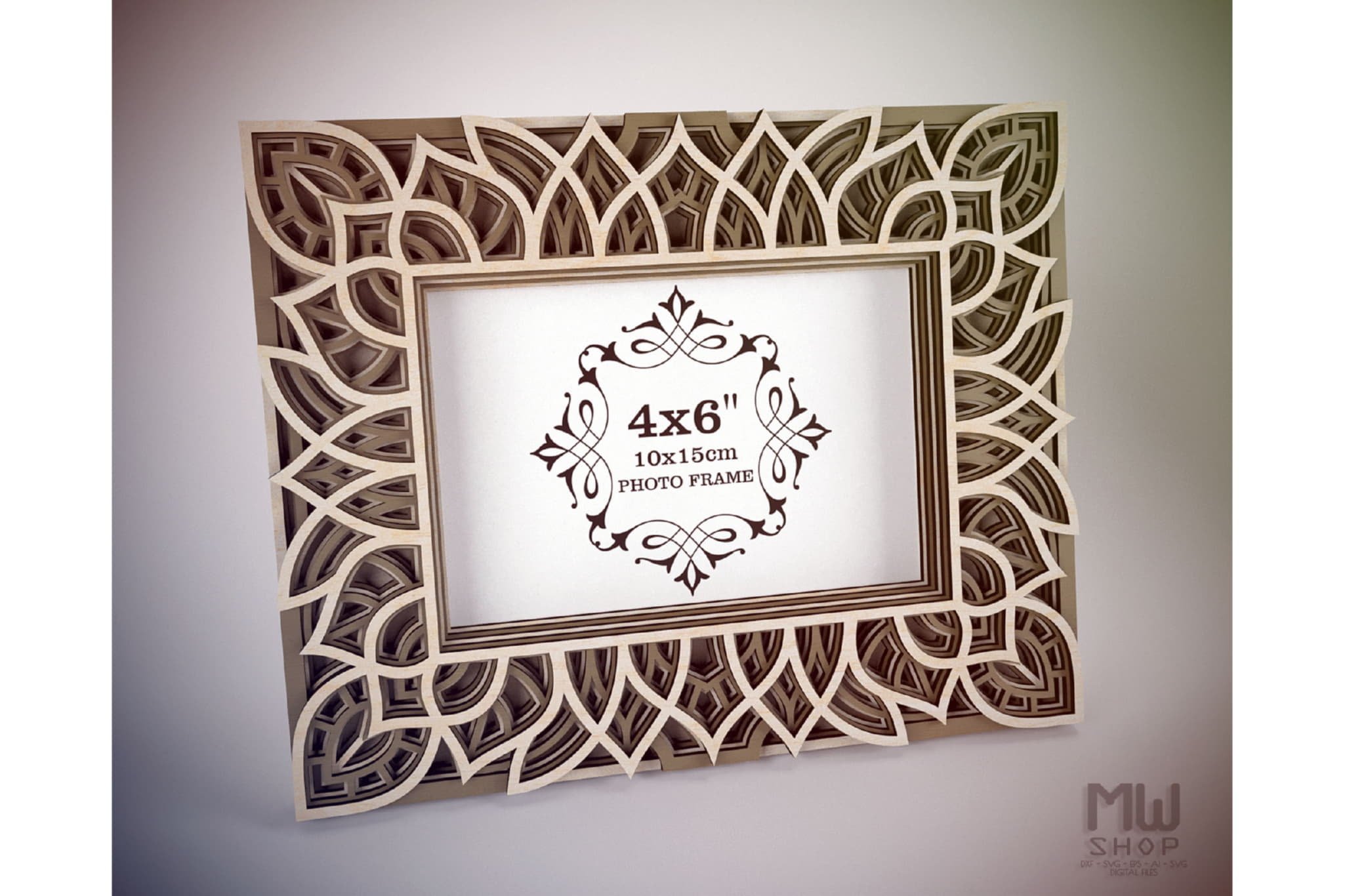 F12 - Multilayer Photo Frame, Laser Cut Photo Frame DXF (580006 ...