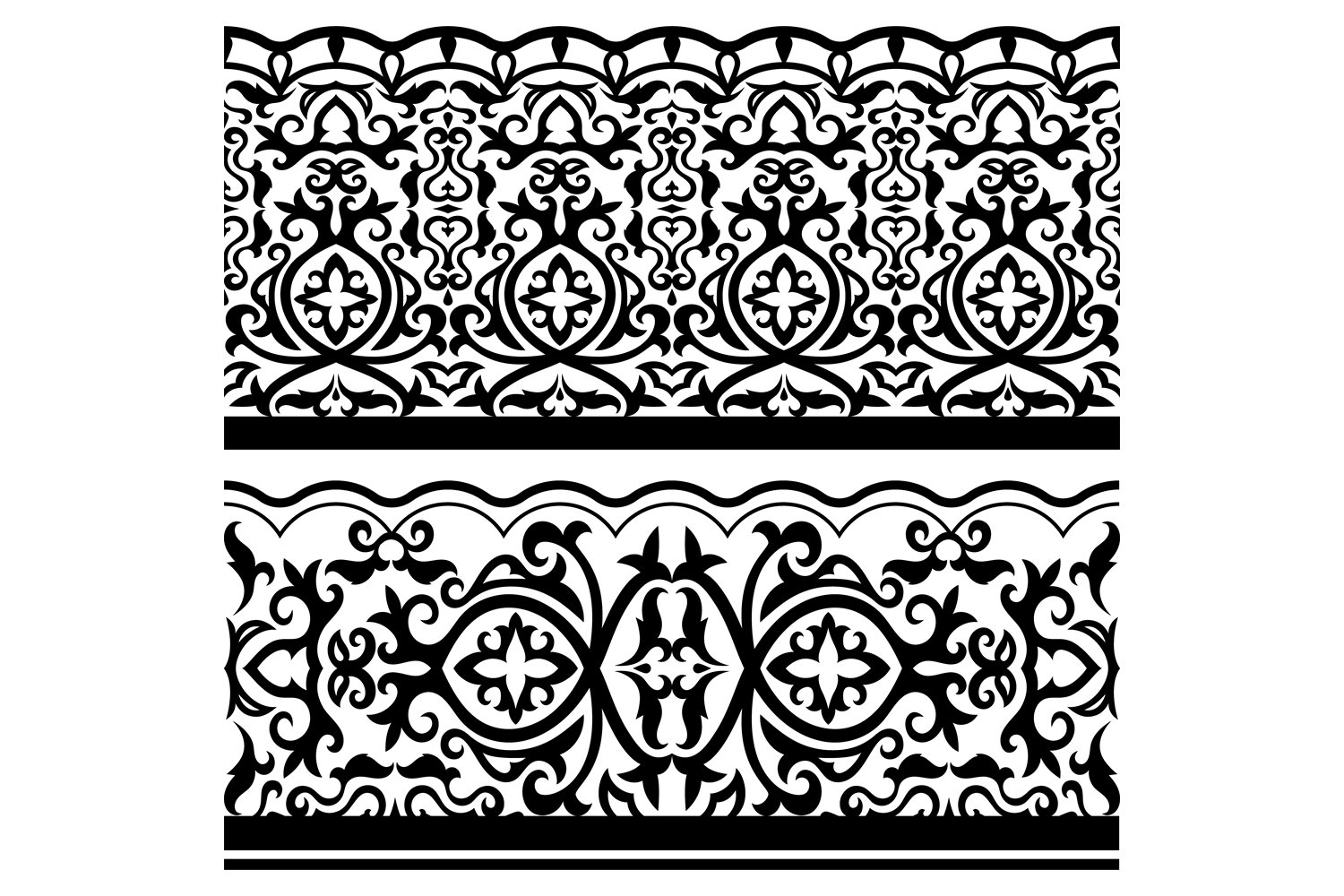 Traditional arabic seamless border (811866) | Illustrations | Design ...