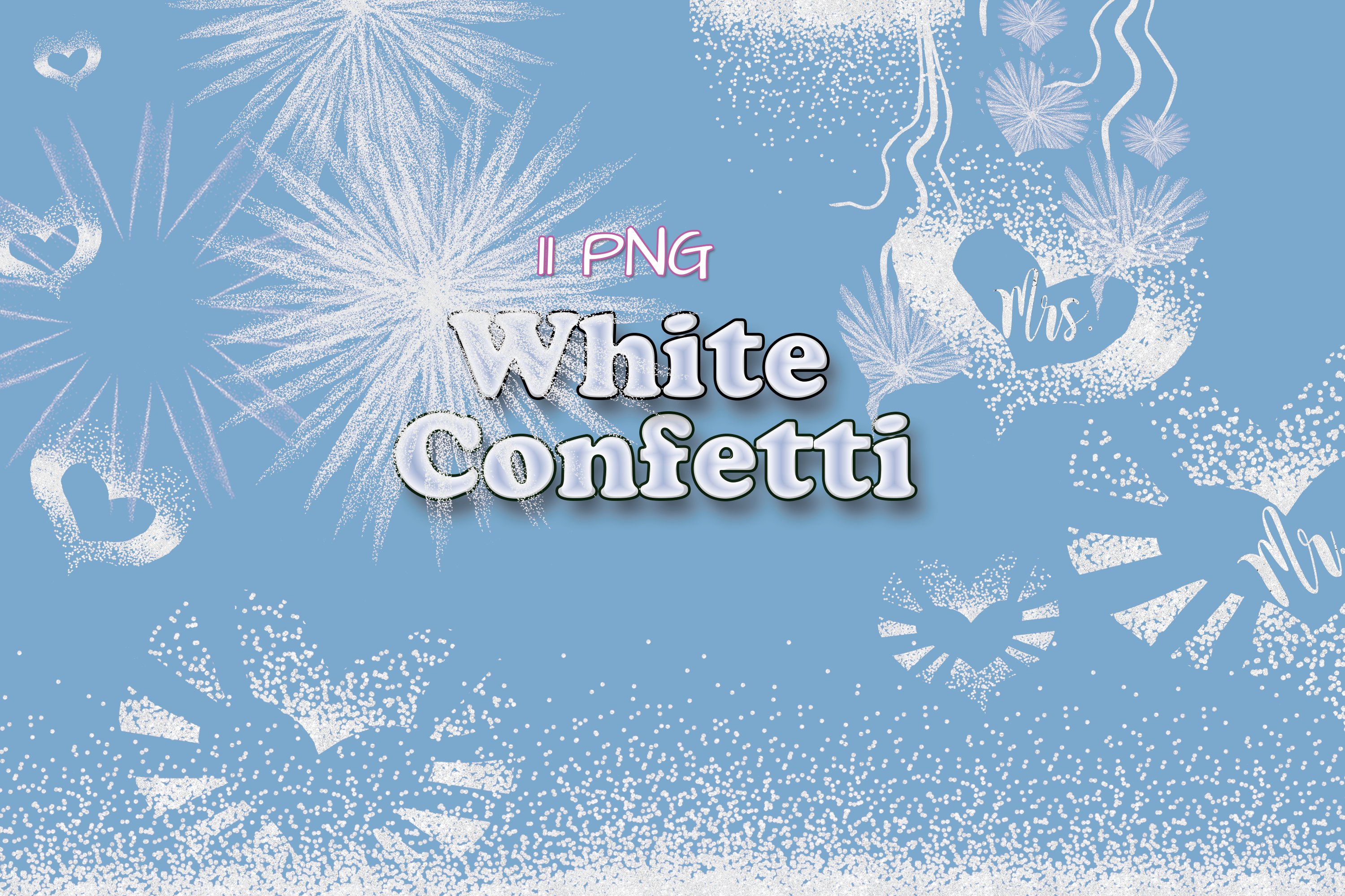 White Confetti (160329) | Illustrations | Design Bundles