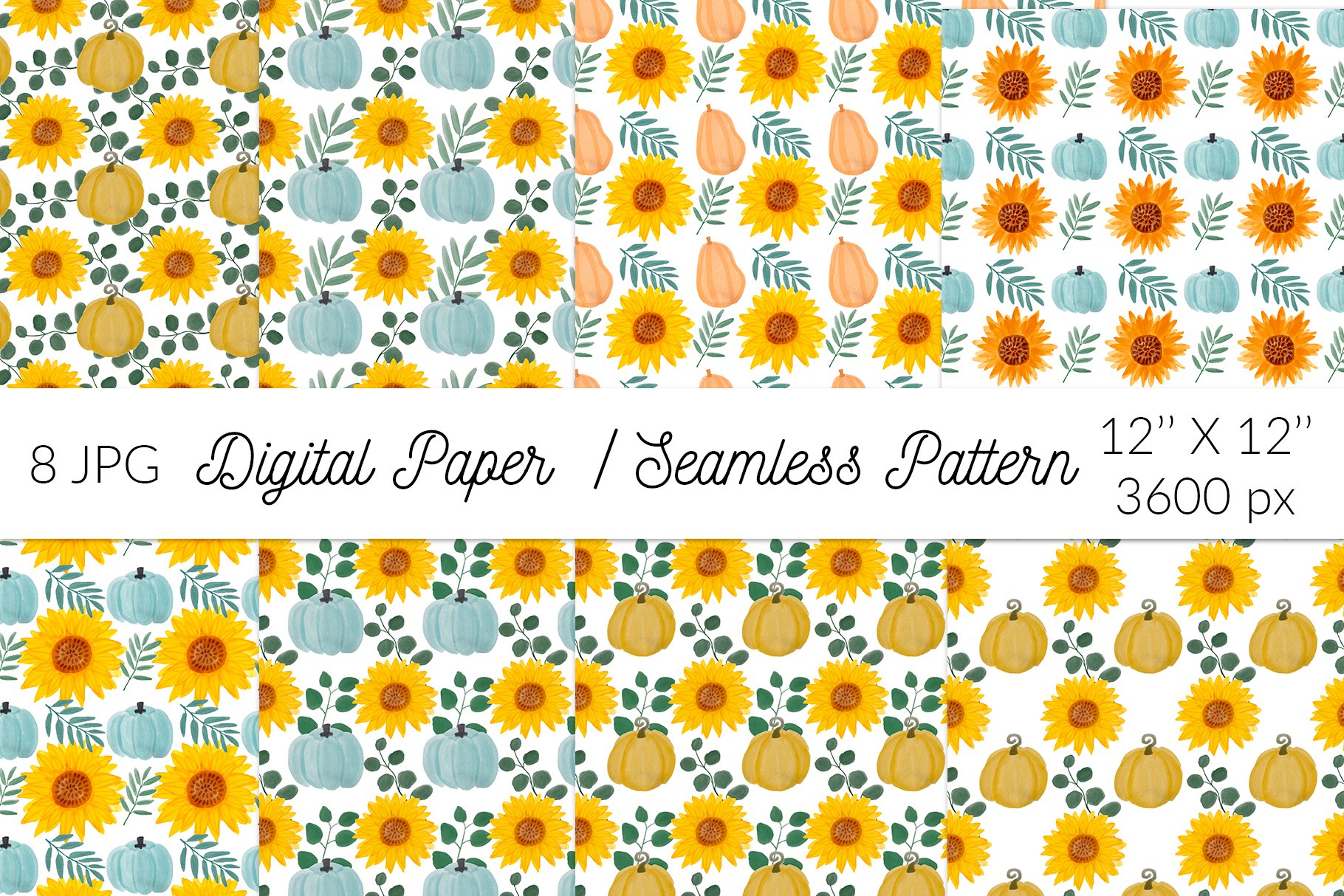 Sunflower Pumpkin Stencil