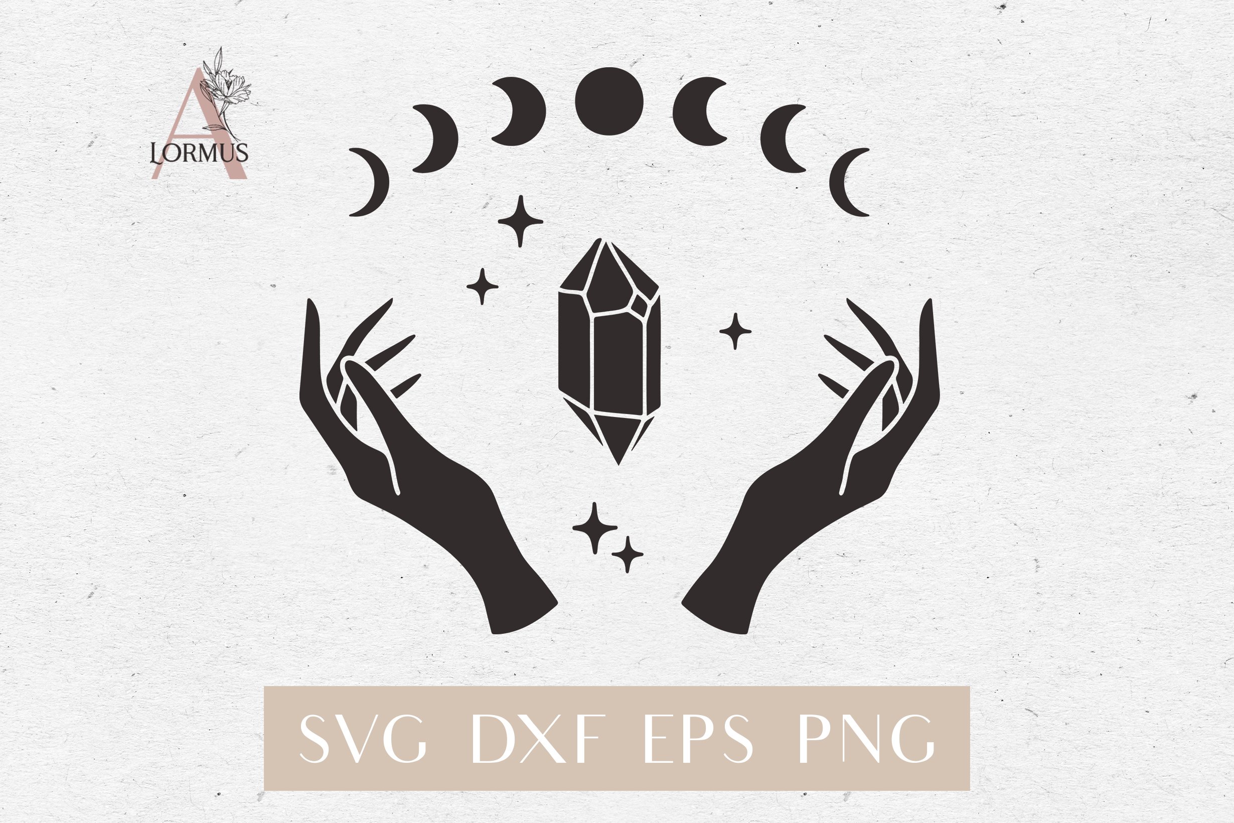 Art & Collectibles Witchy SVG Magic png clipart for commercial use Moon ...