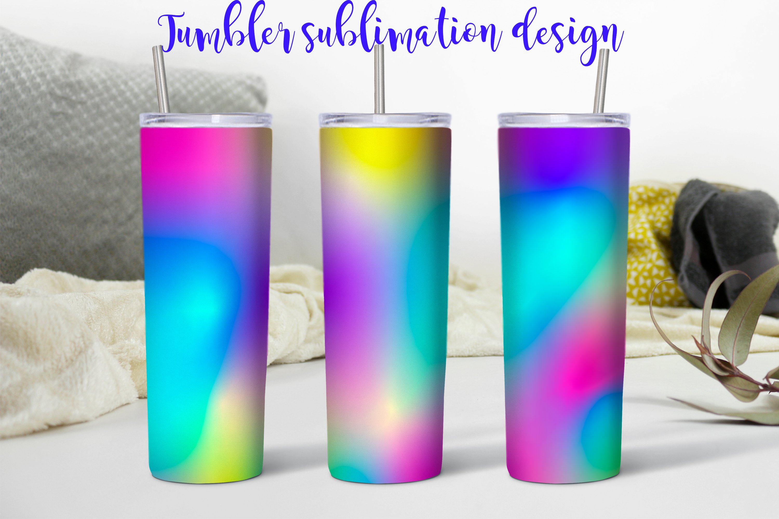 Abstract neon sublimation tumbler (1350626) | Sublimation | Design Bundles