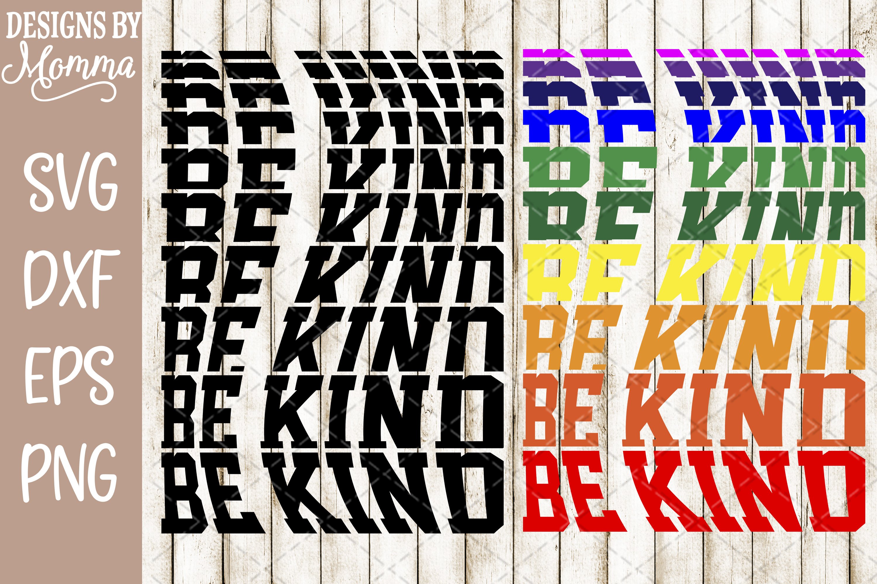 Be Kind Gradual Word Stack SVG (425894) | Cut Files | Design Bundles