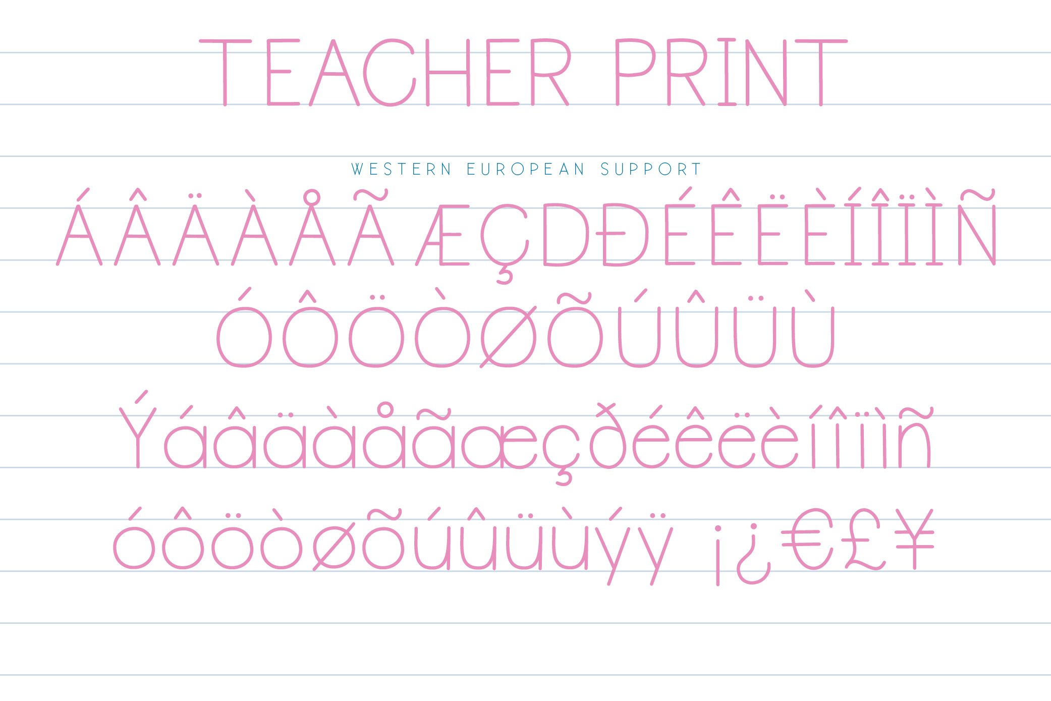Teacher Print Duo (649285) | Sans Serif | Font Bundles