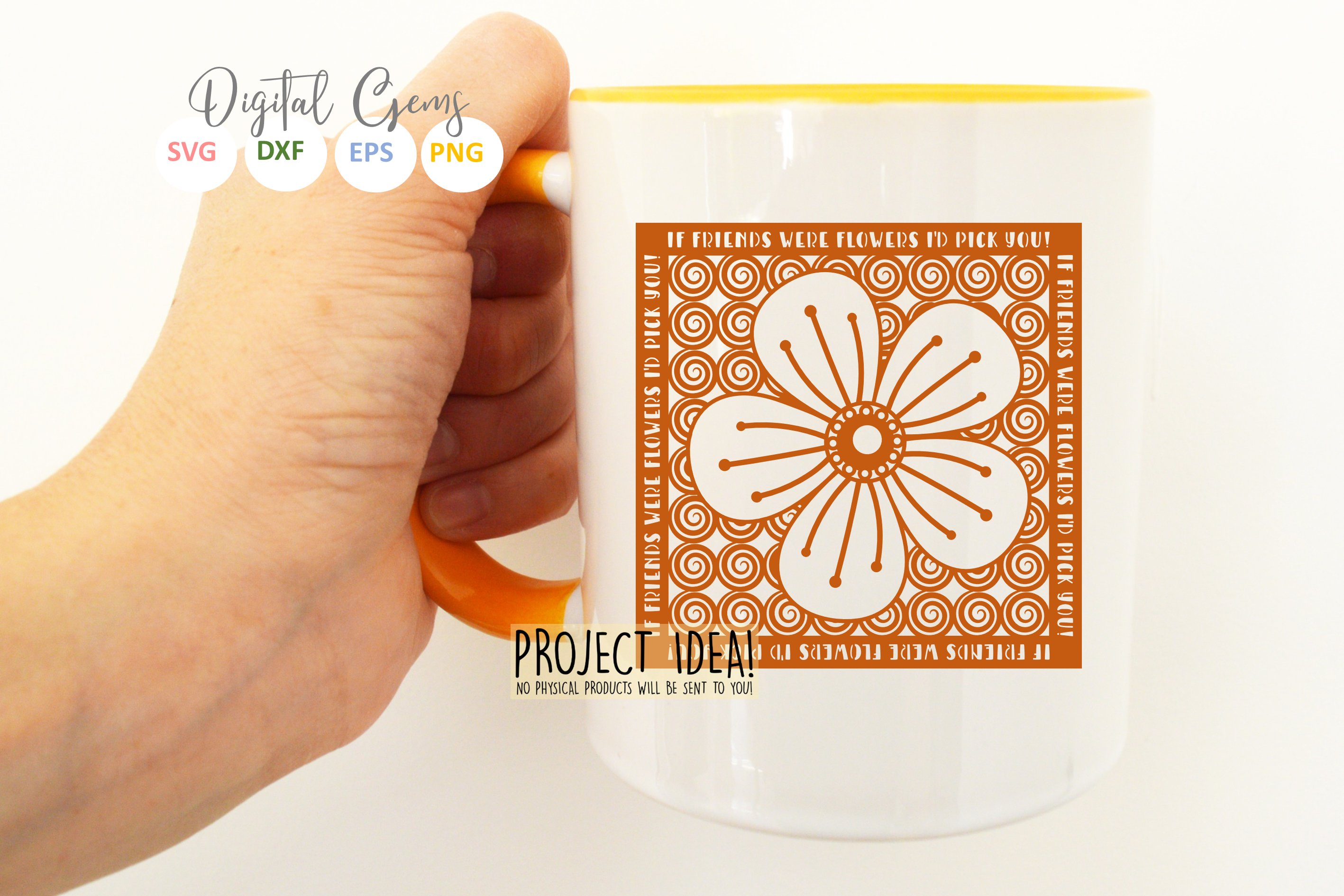 If friends were flowers paper cut SVG / DXF / EPS files (214933) | SVGs ...