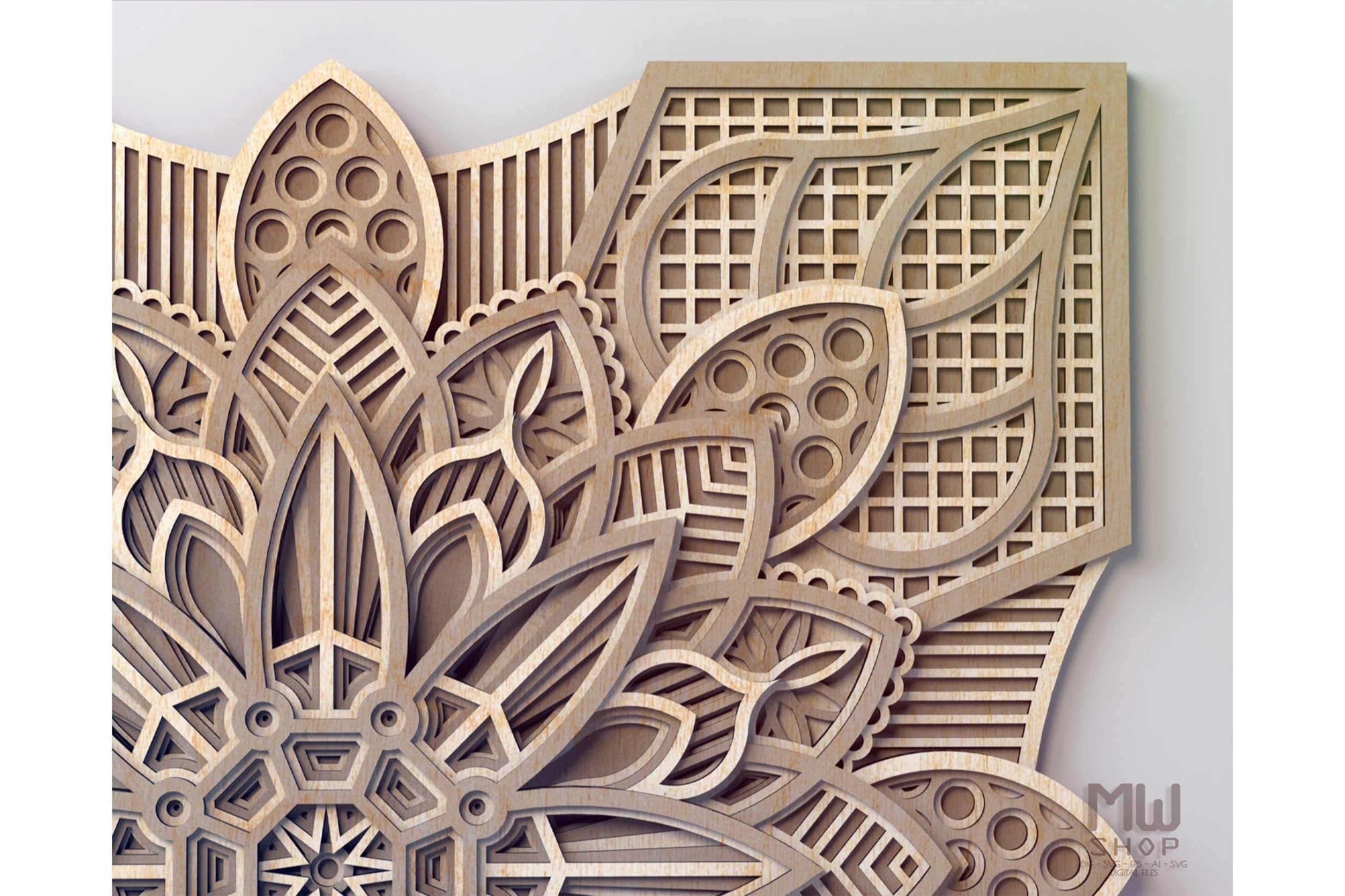 M01 - Multilayer Mandala DXF file for Laser Cut and CNC (577755 ...