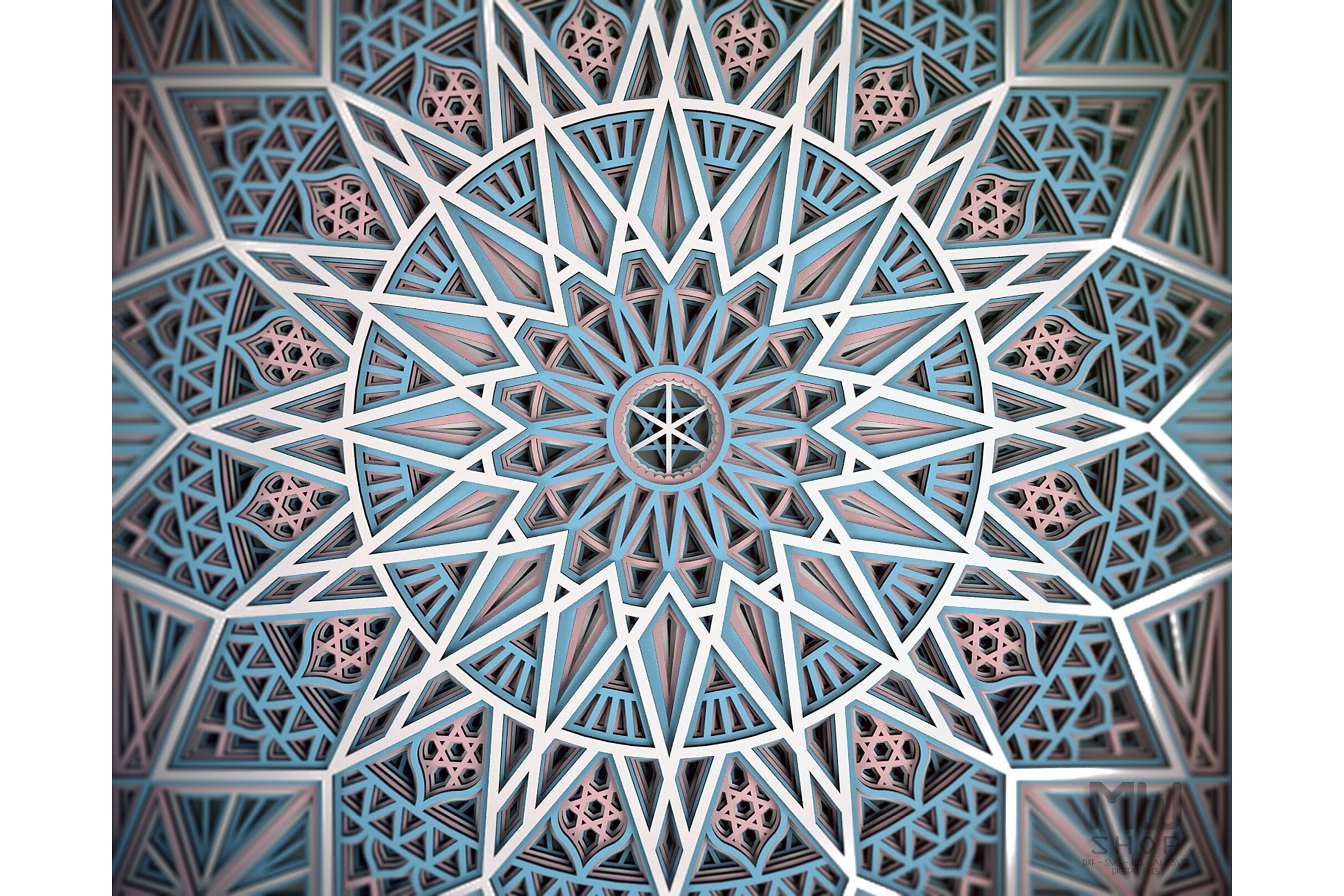 M07 - Laser cut DXF Mandala, Layered Mandala Pattern (578787) | Laser ...