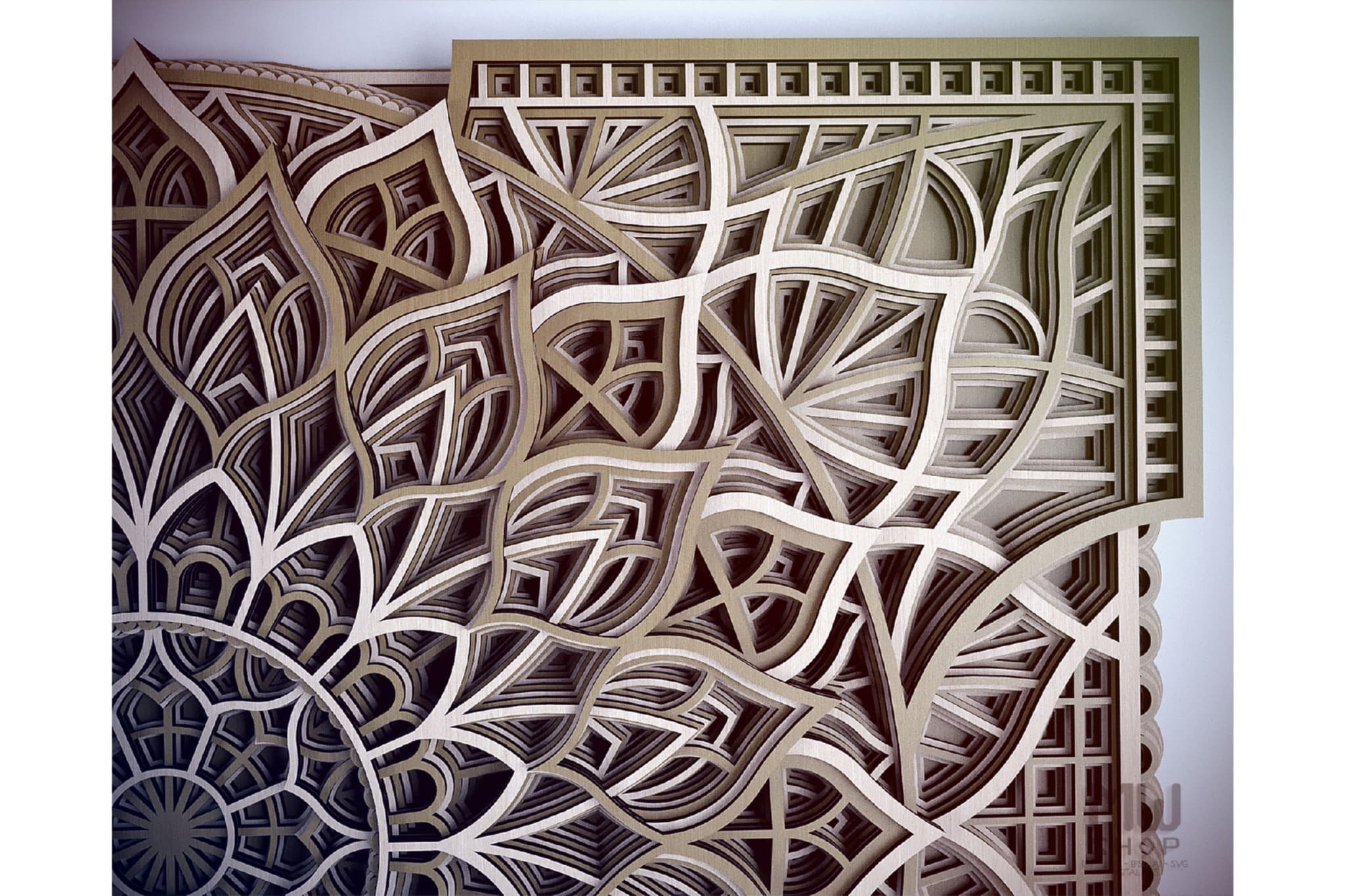 M27 - Multilayer Mandala DXF for Laser Cut, Layered Mandala (580848 ...