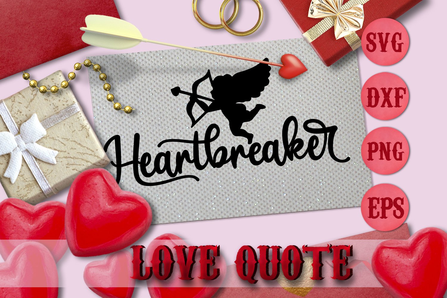 HEARTBRAKER quote Valentine svg Love SVG FOR T-SHIRT (427412) | SVGs ...