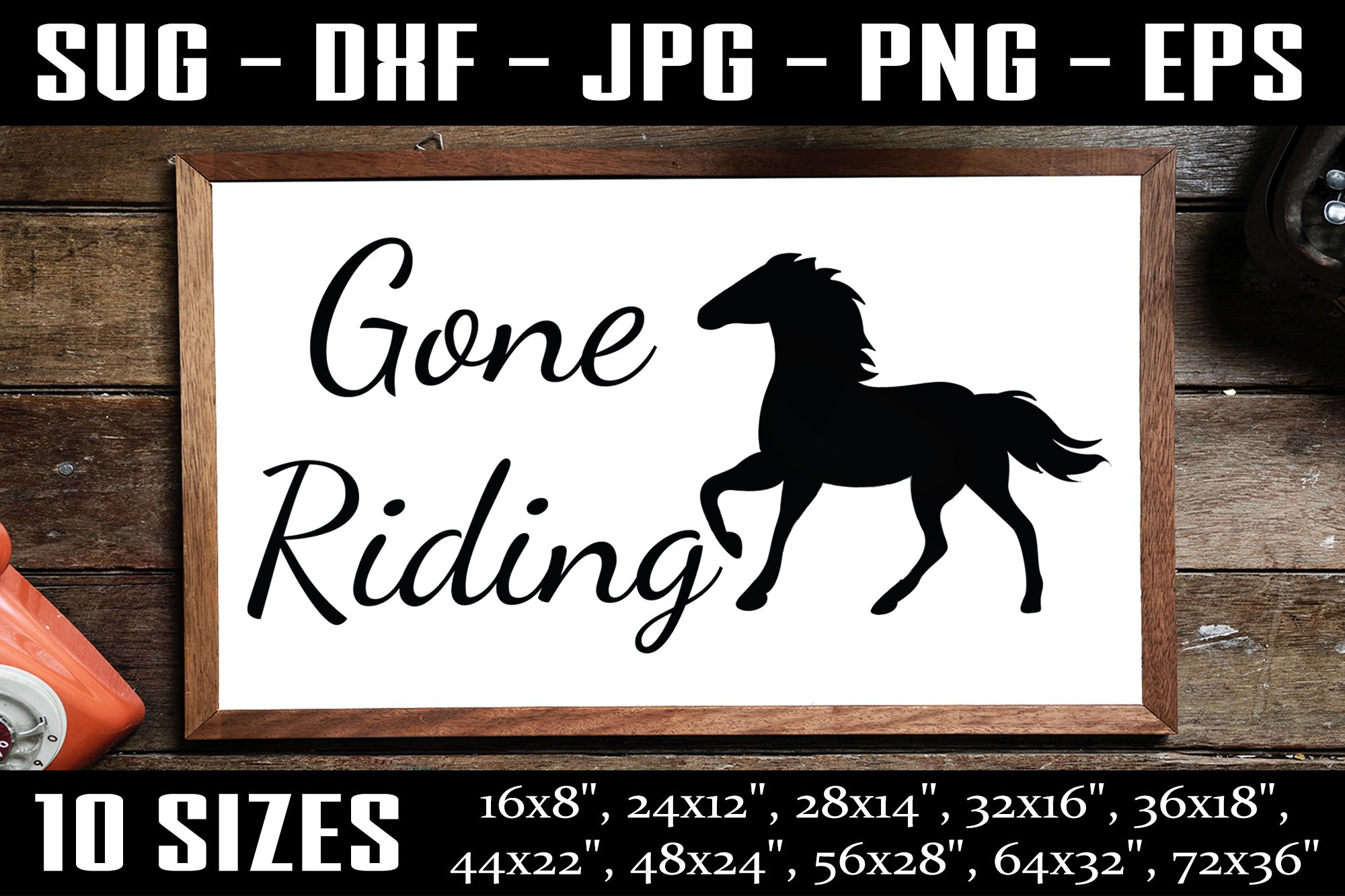 Gone Riding, Riding Sign, Horse Riding Sign, Horse Sign SVG (523371 ...