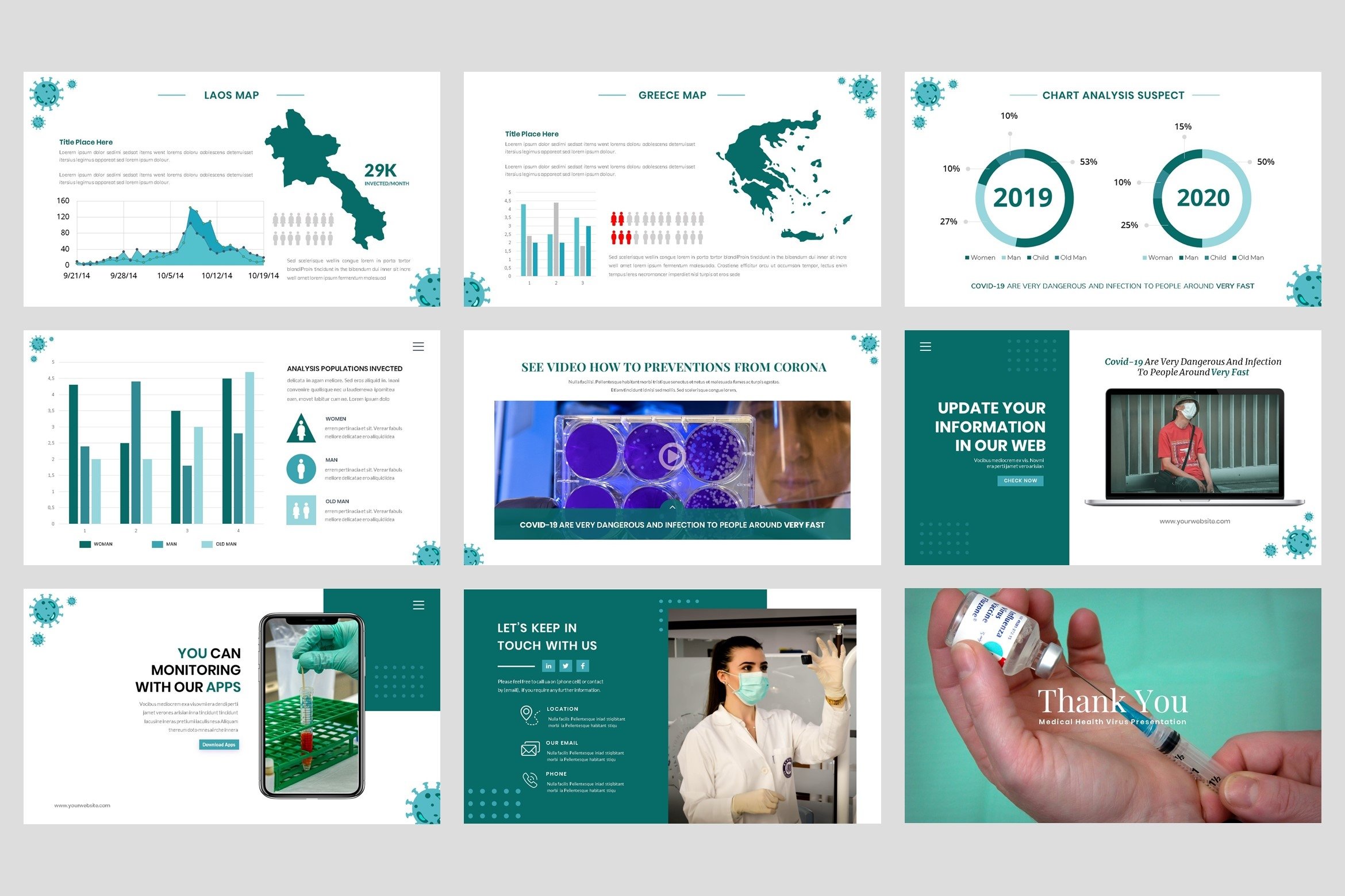 Virus Corona - Medical Health Google Slide Template (519475 ...