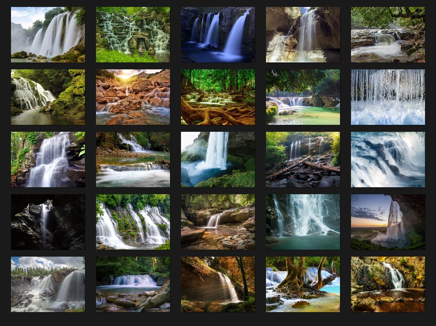 200 WATERFALL PHOTOSHOP OVERLAYS, BACKDROPS, BACKGROUNDS (531332 ...