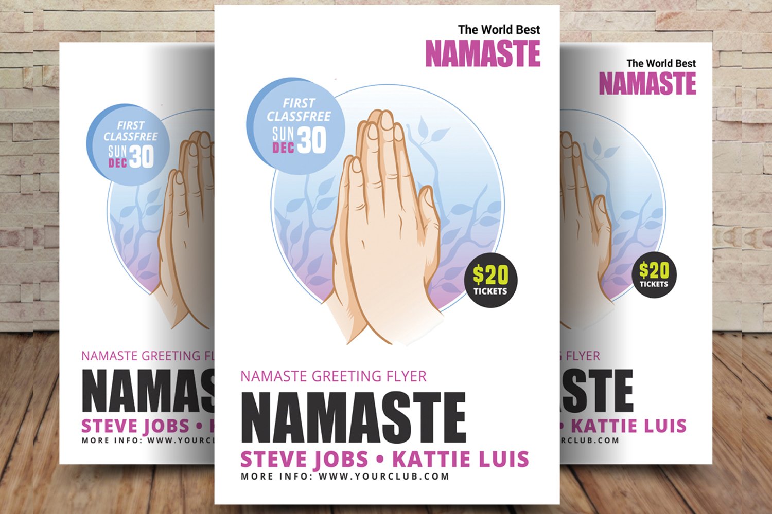 Namaste Greeting Card (560403) | Flyers | Design Bundles