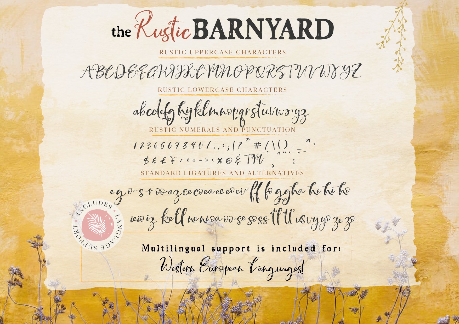 the Rustic Barnyard Font Collection (239053) | Script | Font Bundles