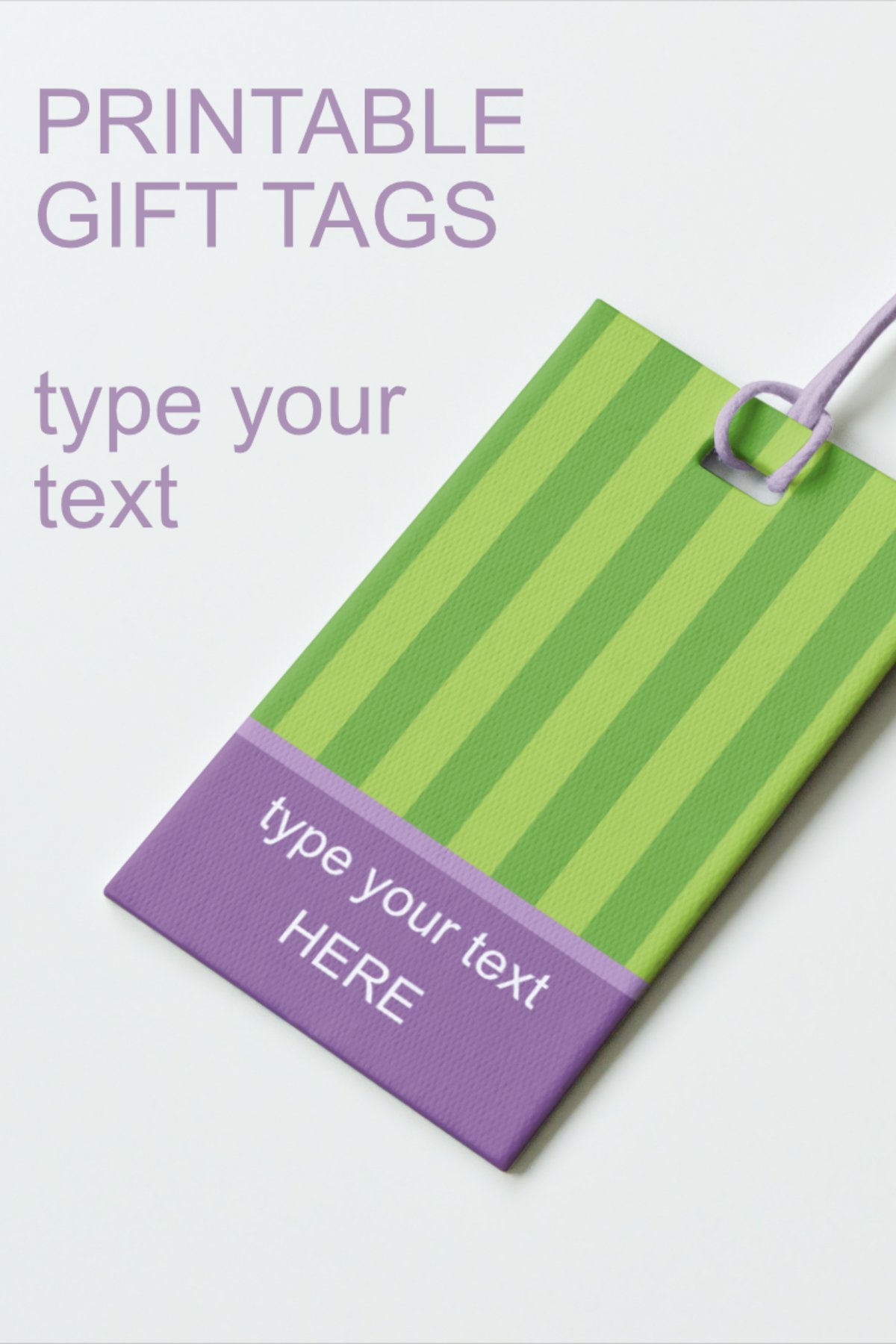Candy Colors Striped Gift Tags Editable PDF Word Templates