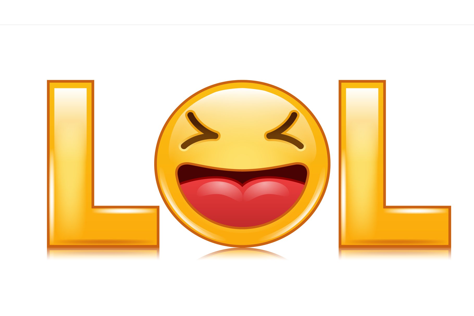 Lol Concept Vector. Happy Face. Cheerful Laugh. Funny Icon. (681057 ...
