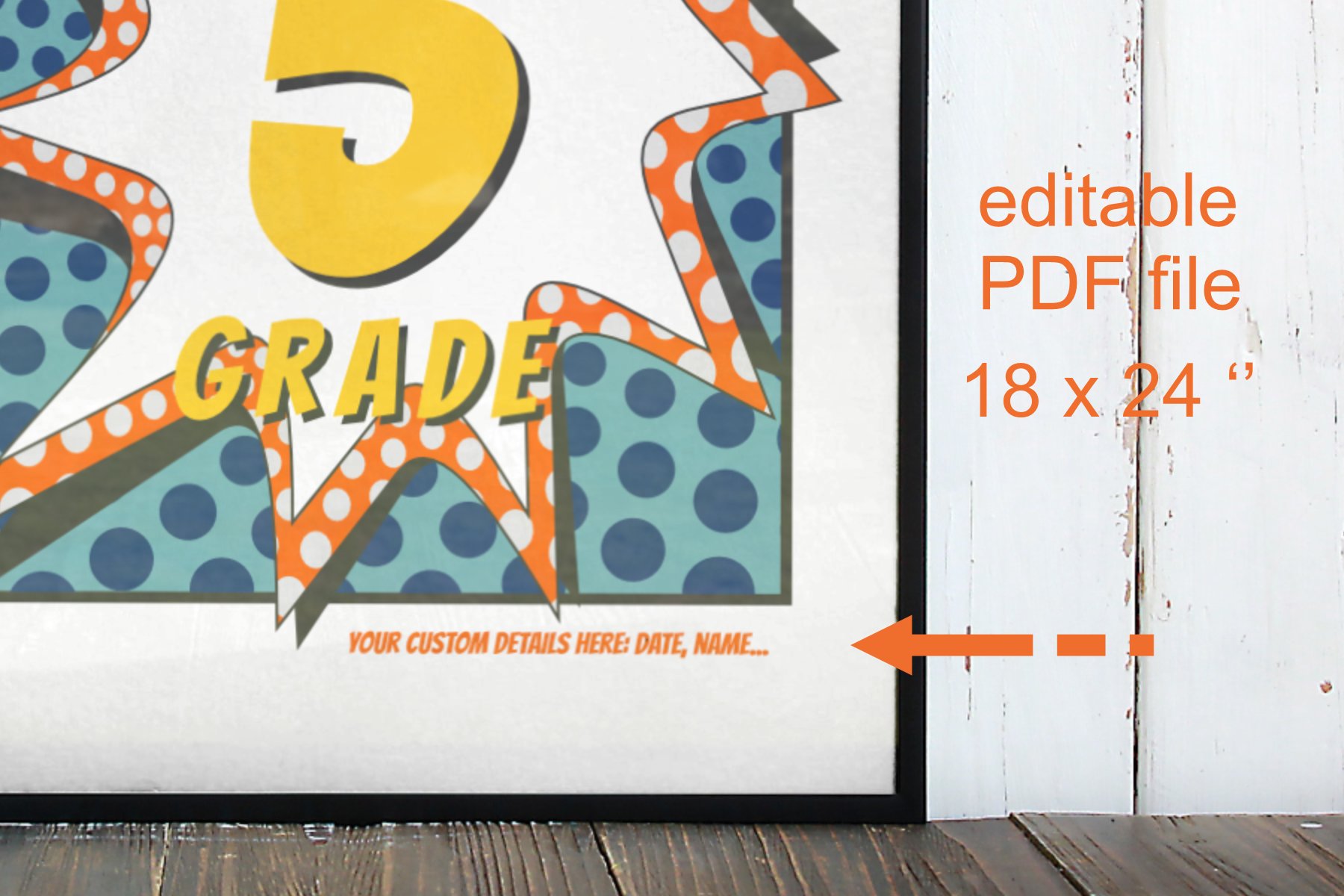 Printable Editable PDF School Posters 5th Grade (585248) | Customizable ...