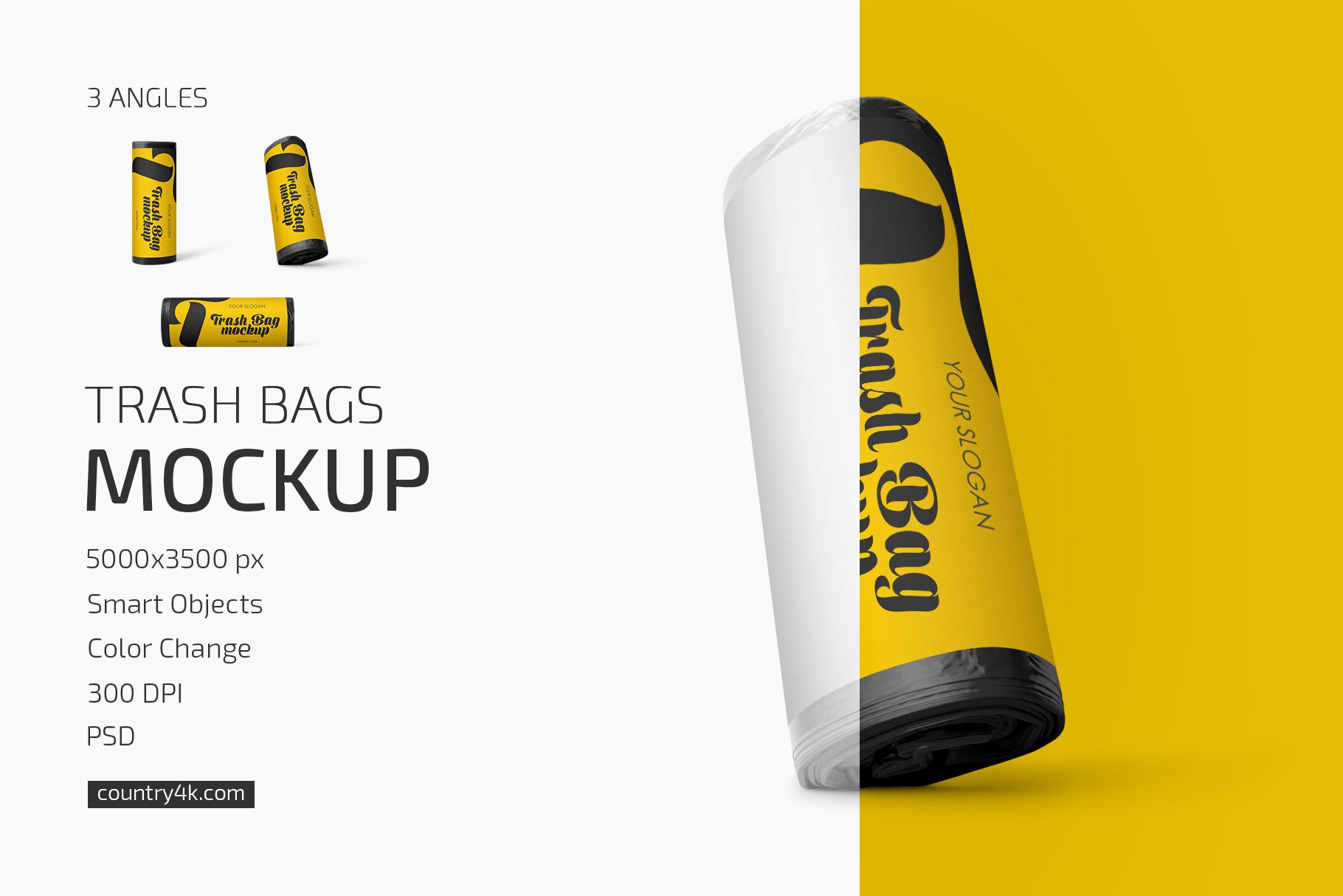 Trash Bags Mockup Set (1332211) | Branding | Design Bundles