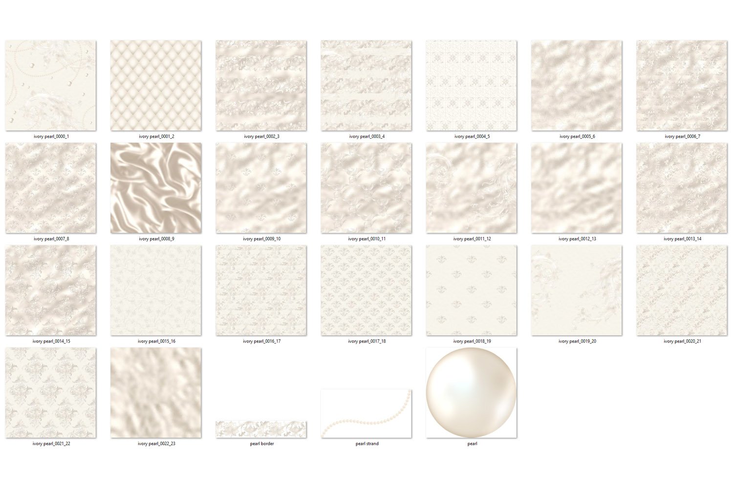 Ivory Pearl Digital Paper (571911) | Patterns | Design Bundles